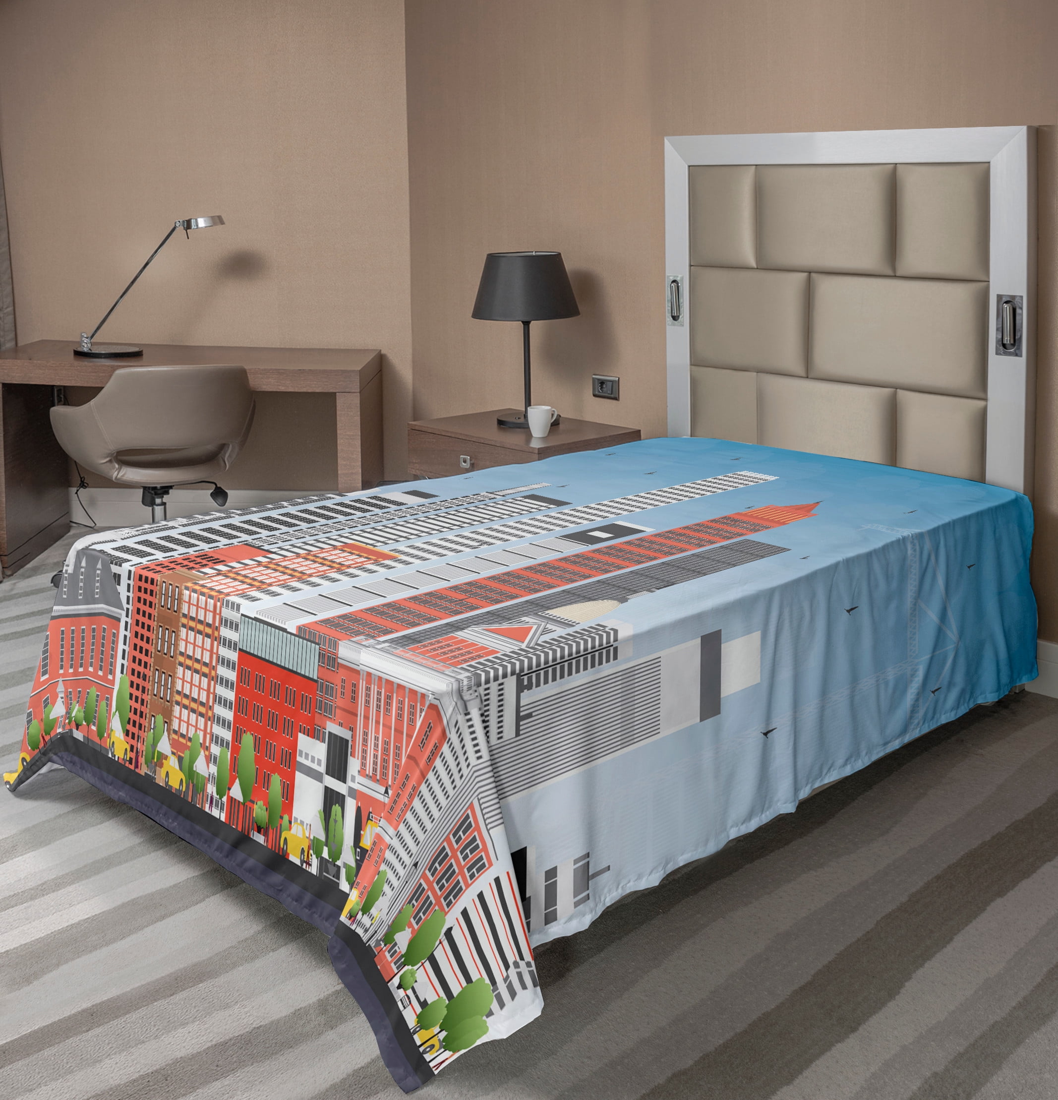 Ambesonne Boston Flat Sheet, Detailed State House, TwinXL Size ...