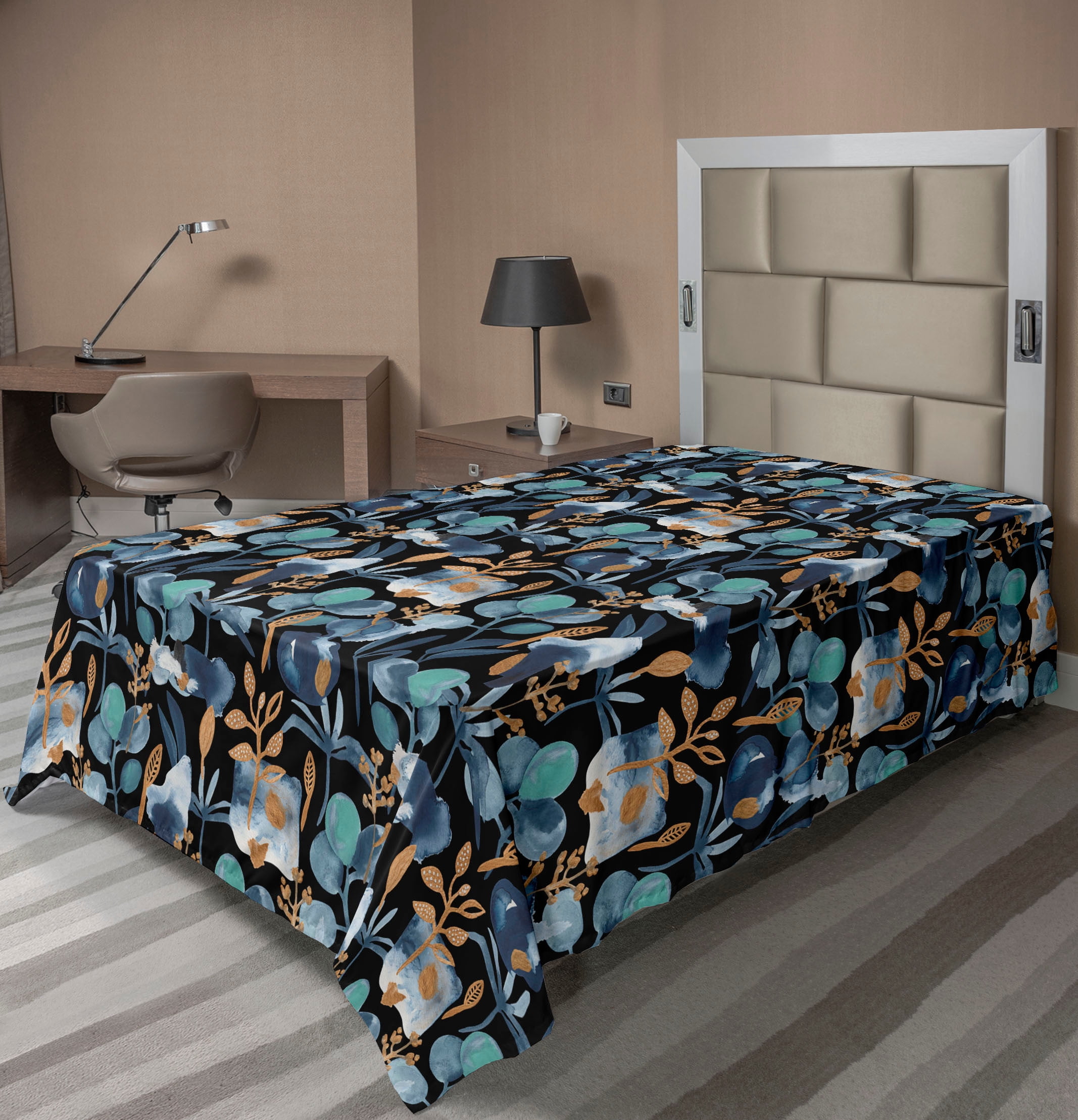 Ambesonne Botanical Flat Bedding Sheet Soft Top Sheet, Art Abstract ...