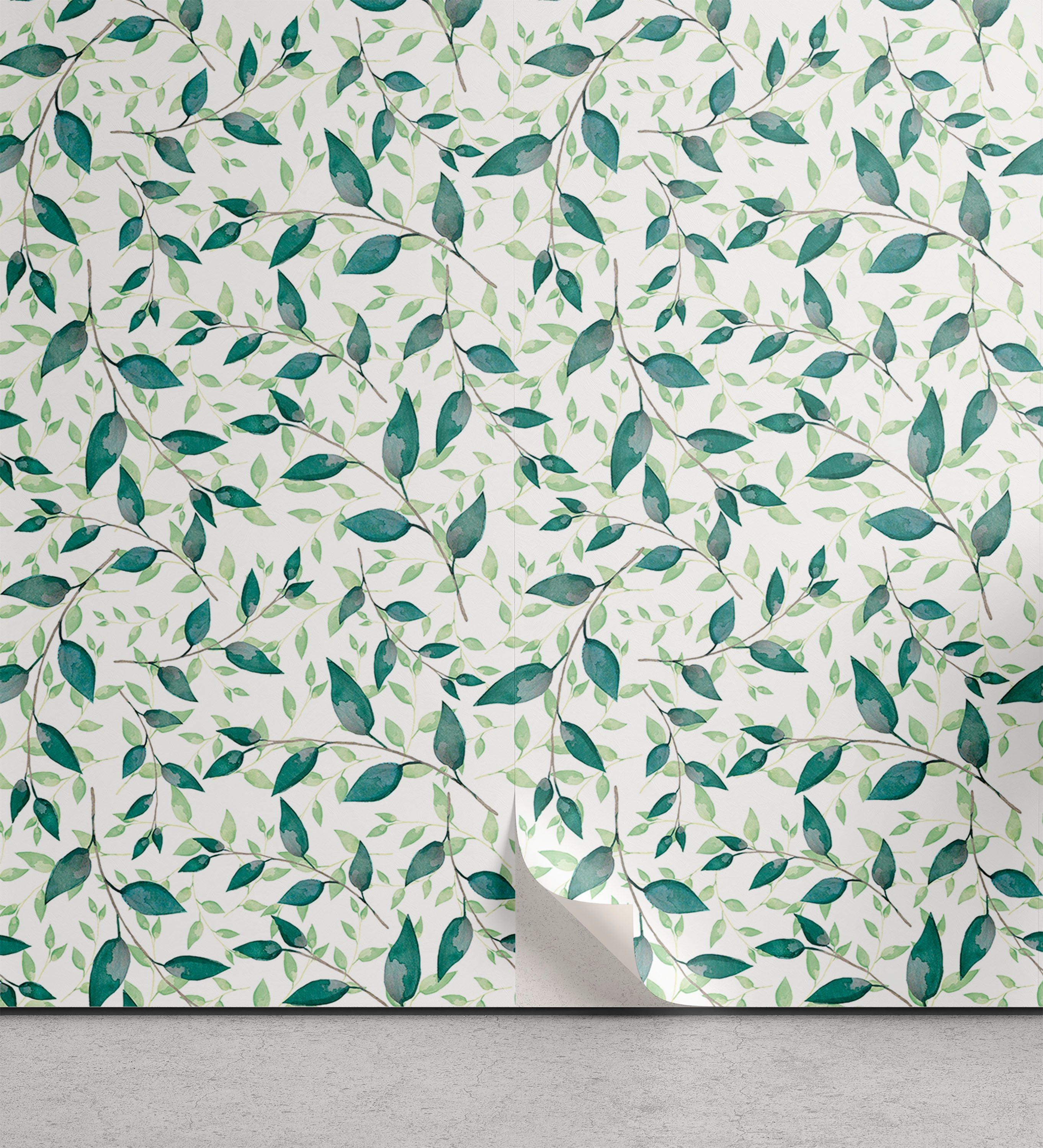 Ambesonne Botanical Peel & Stick Wallpaper for Home, Modern Leafy ...