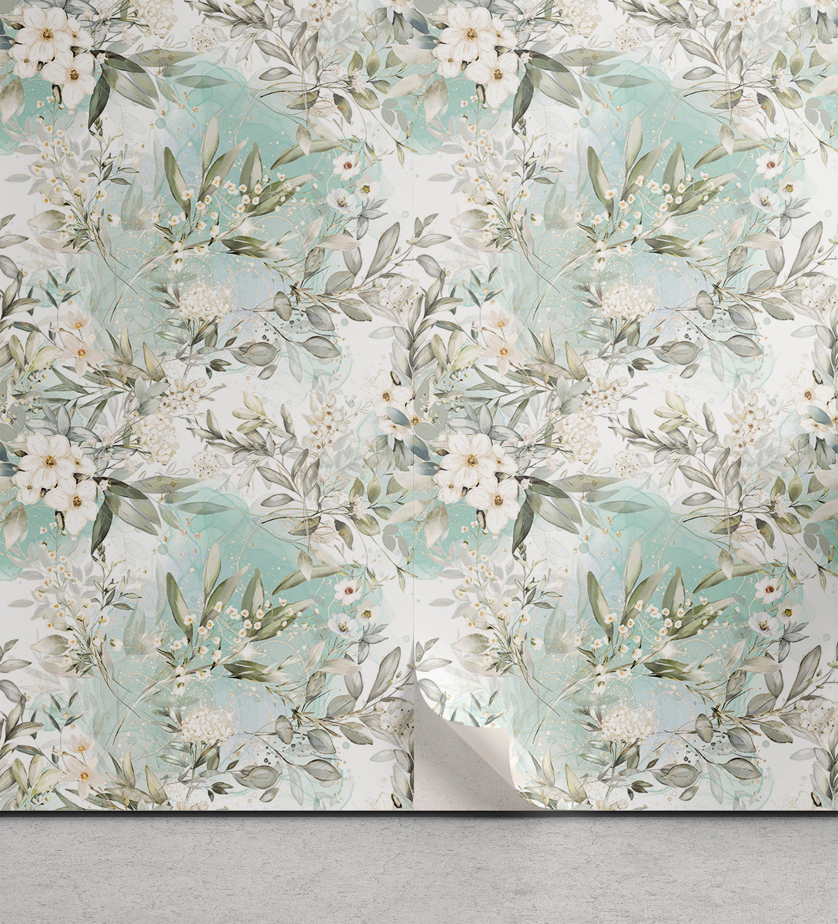 Ambesonne Botany Feels Peel & Stick Wallpaper for Home, Bohemian ...