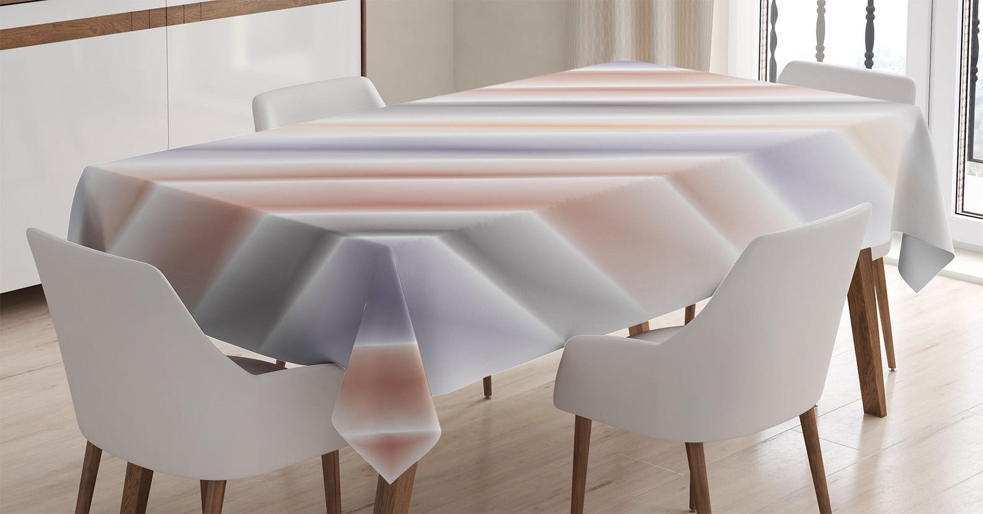 Ambesonne Brown Tablecloth Rectangular Table Cover, Blurred Stripes ...