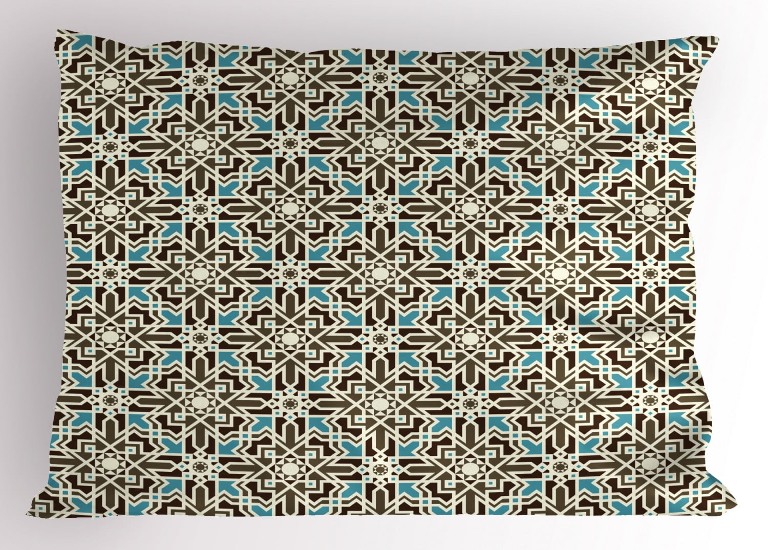 Ambesonne Brown and Blue Pillow Sham, Eastern Star, 26" X 20", Taupe ...