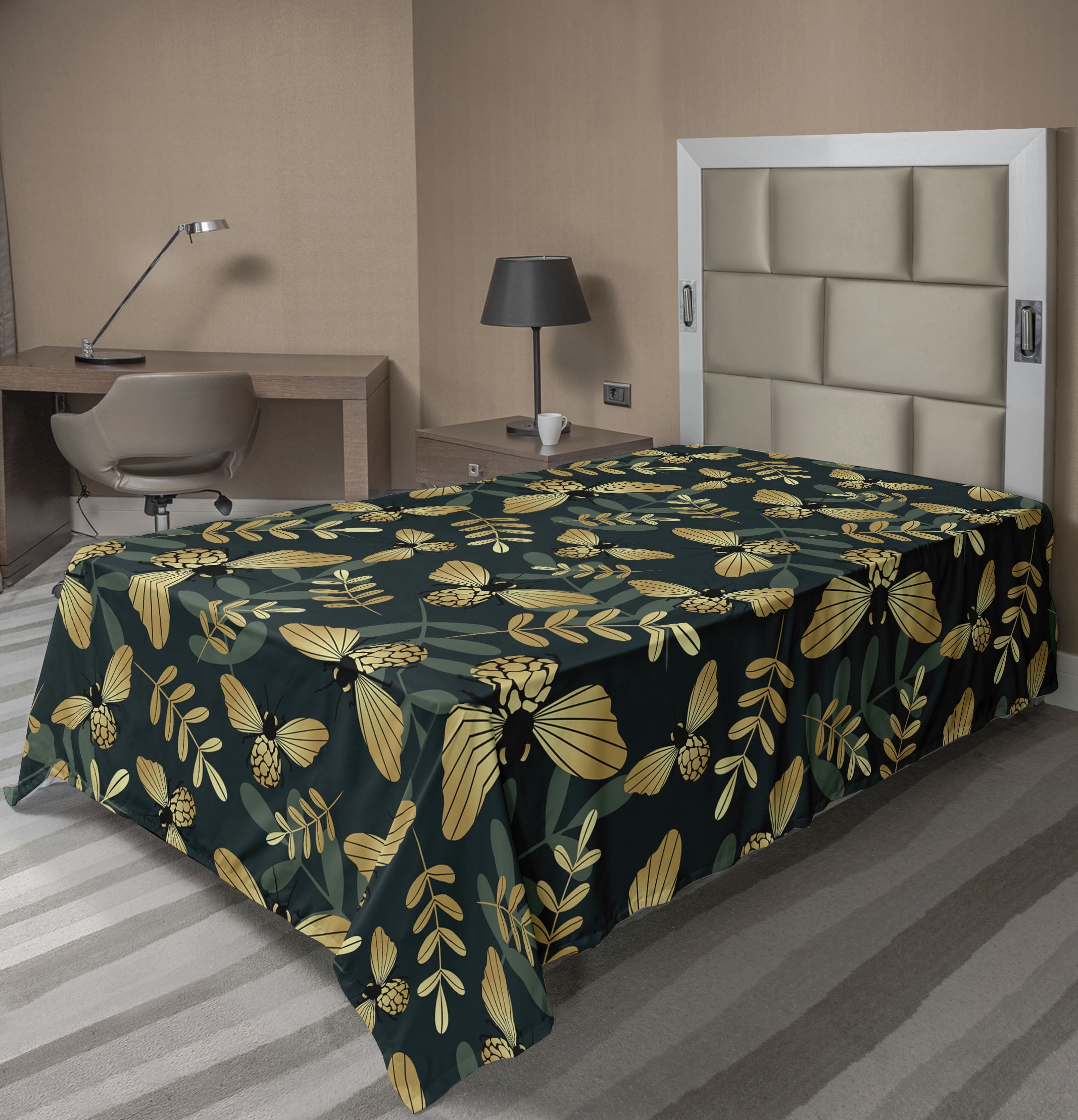 Ambesonne Bumblebee Flat Bedding Sheet Soft Top Sheet, Wild Themed ...