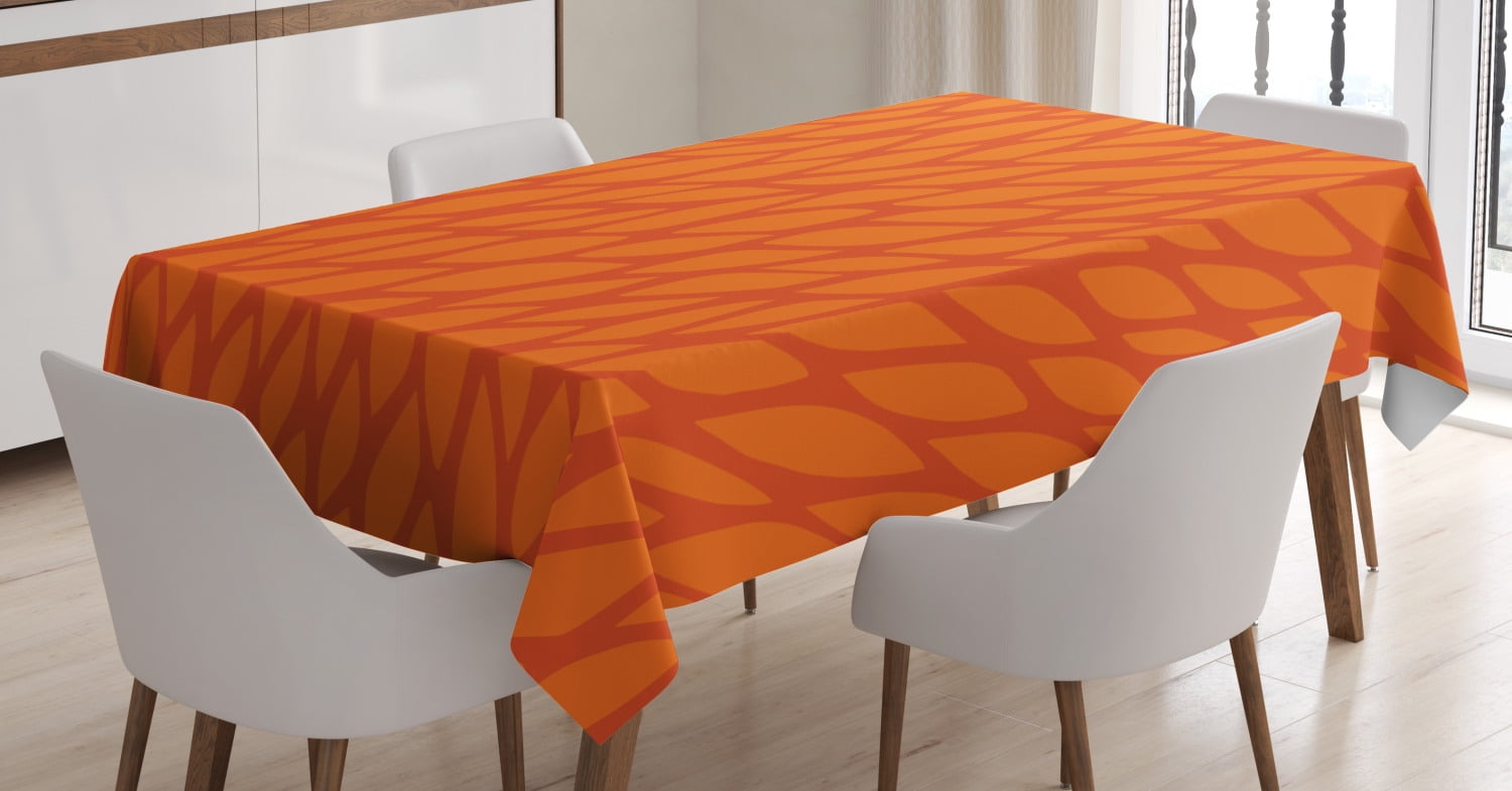Ambesonne Burnt Orange Tablecloth Rectangular Table Cover, Nature ...