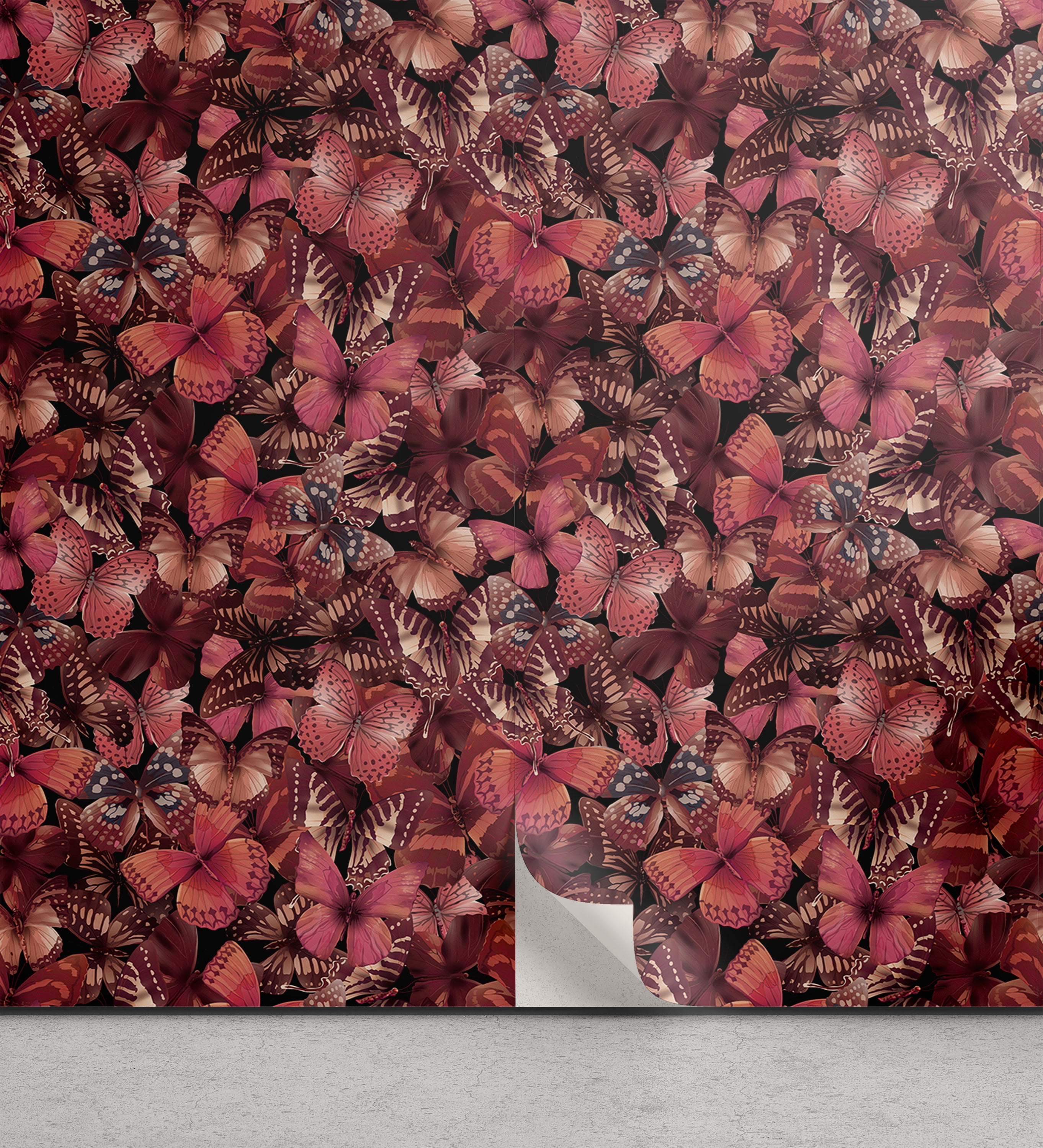 Ambesonne Butterfly Peel & Stick Wallpaper for Home, Butterflies ...