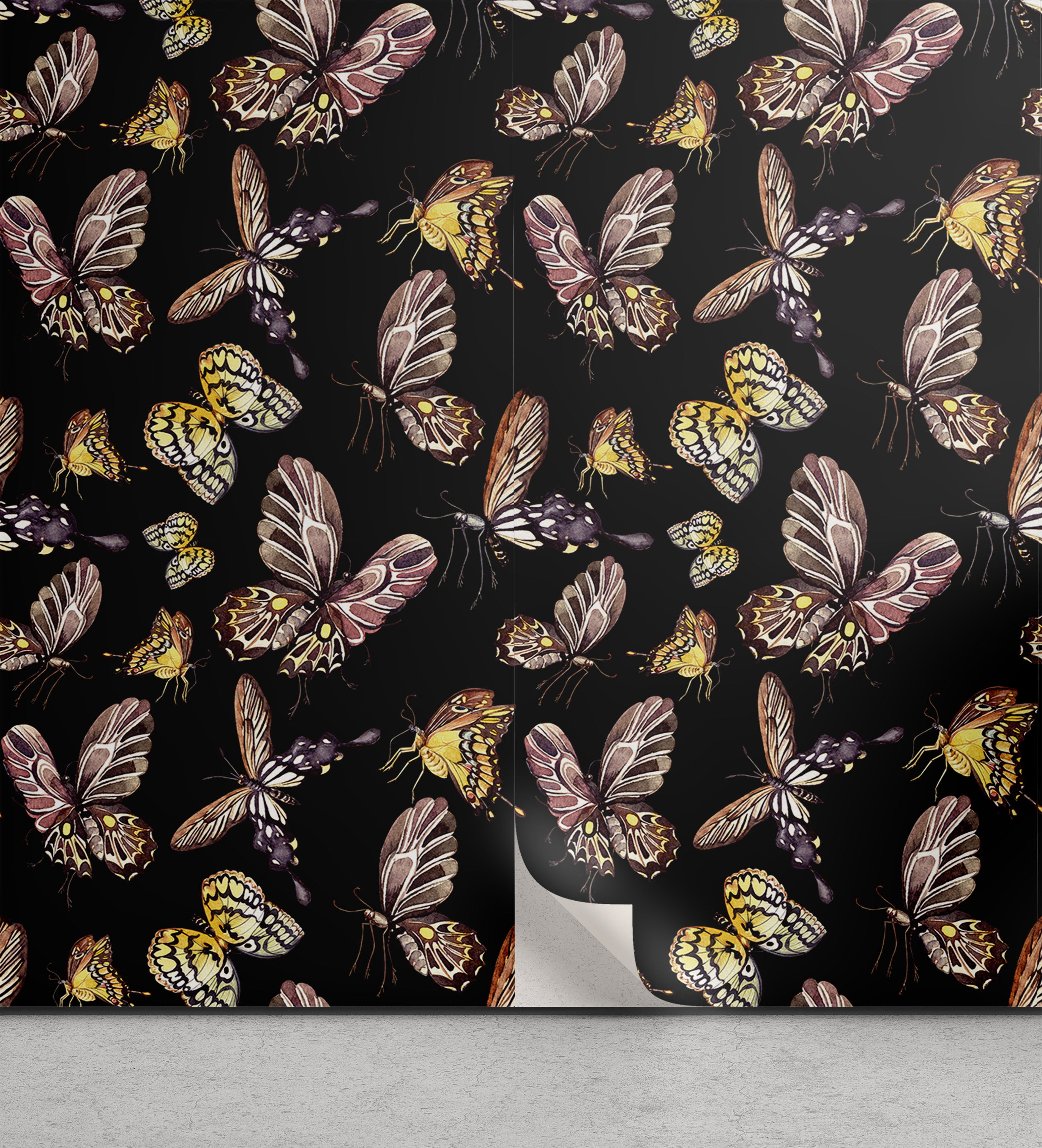 Ambesonne Butterfly Peel & Stick Wallpaper for Home, Fantasy Woods ...