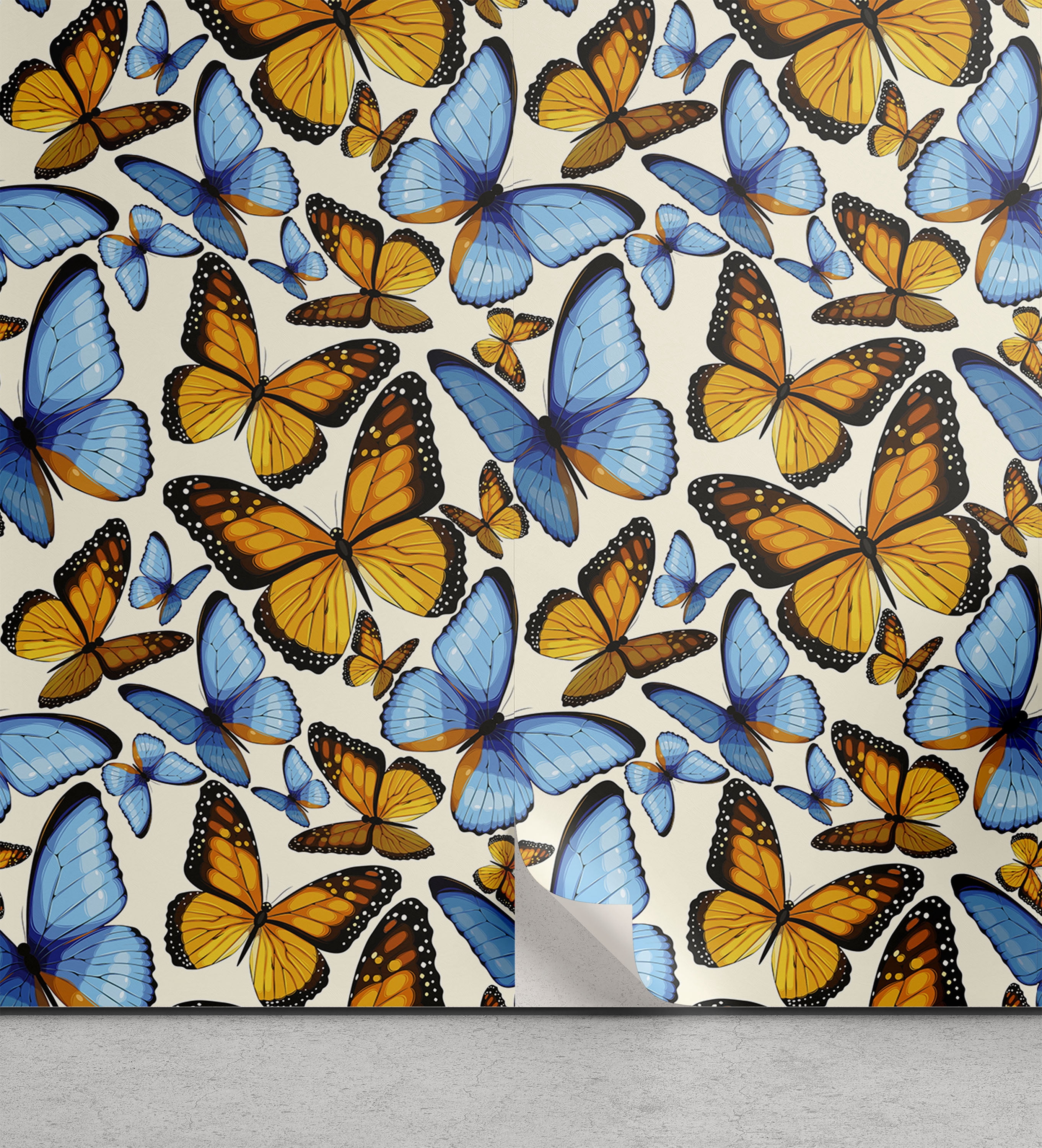 Ambesonne Butterfly Peel & Stick Wallpaper for Home, Flying Butterflies ...