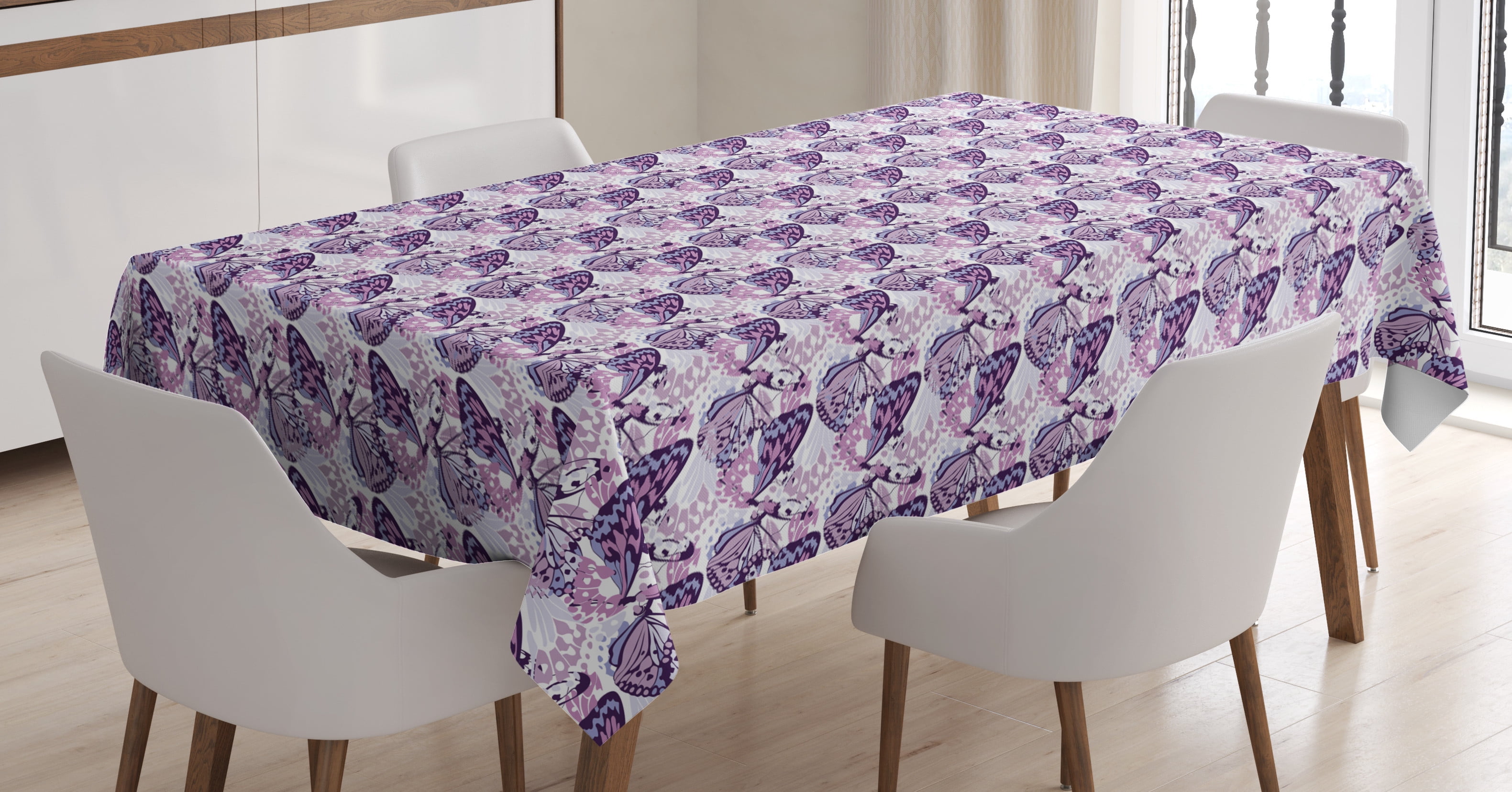 Ambesonne Butterfly Tablecloth Rectangular Table Cover, Abstract Exotic ...