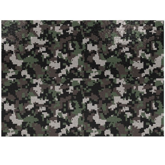 Ambesonne Camo Jigsaw Puzzle Durable Cardboard, Pixelated Digital ...