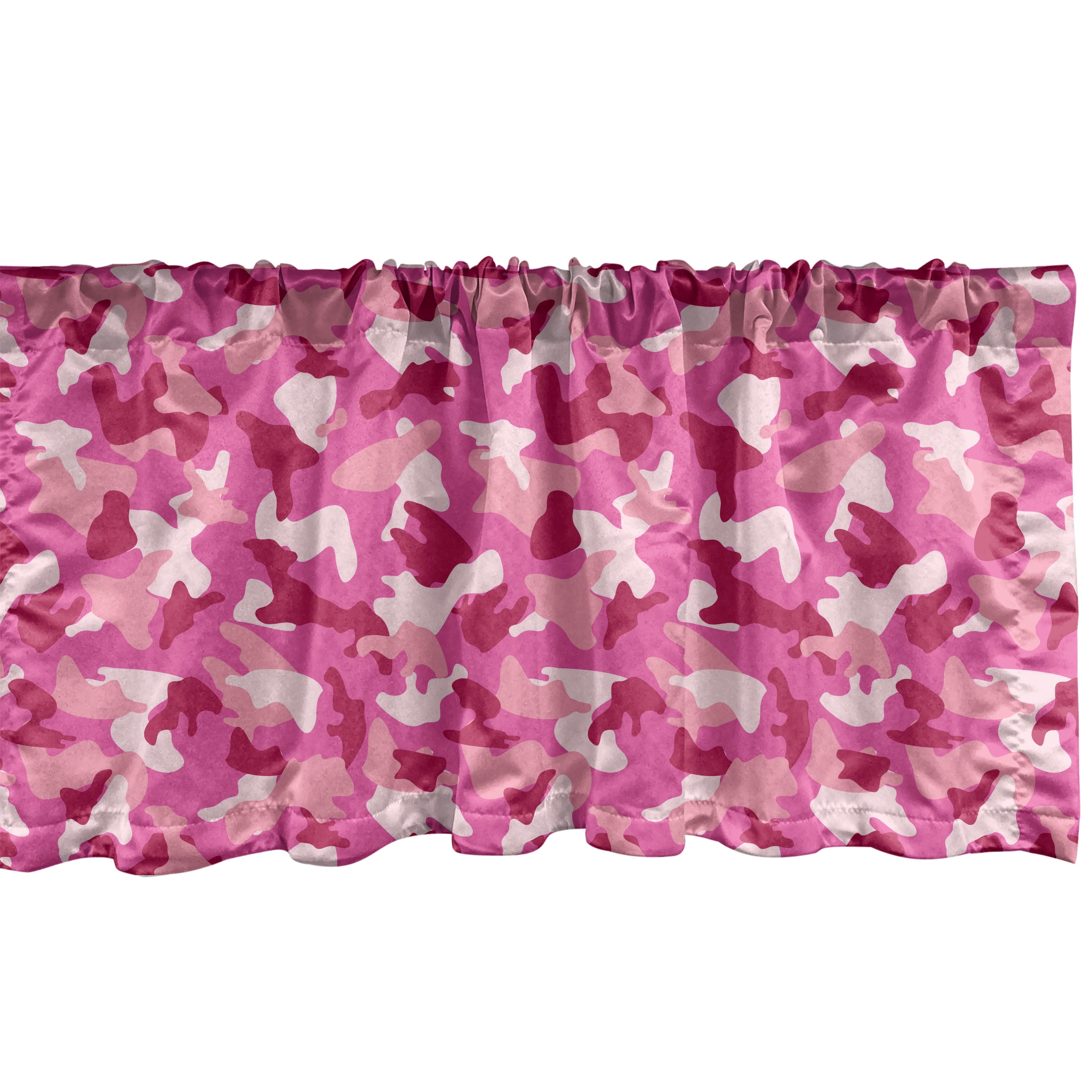 Ambesonne Camo Print Valance Pack of 2, Camouflage Shapes Art, 54"X12 ...