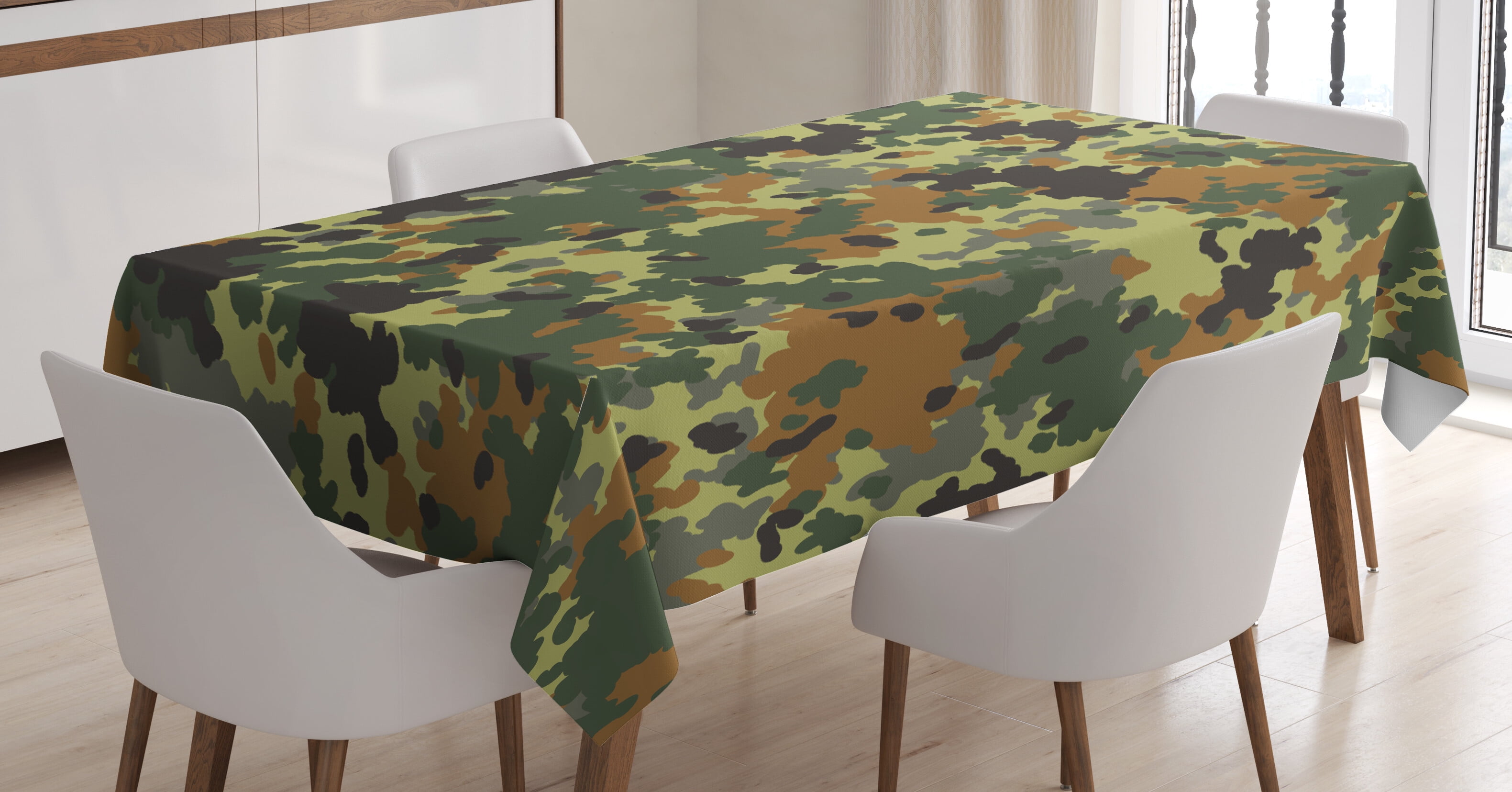 Ambesonne Camo Tablecloth Rectangular Table Cover, Classic Germany ...