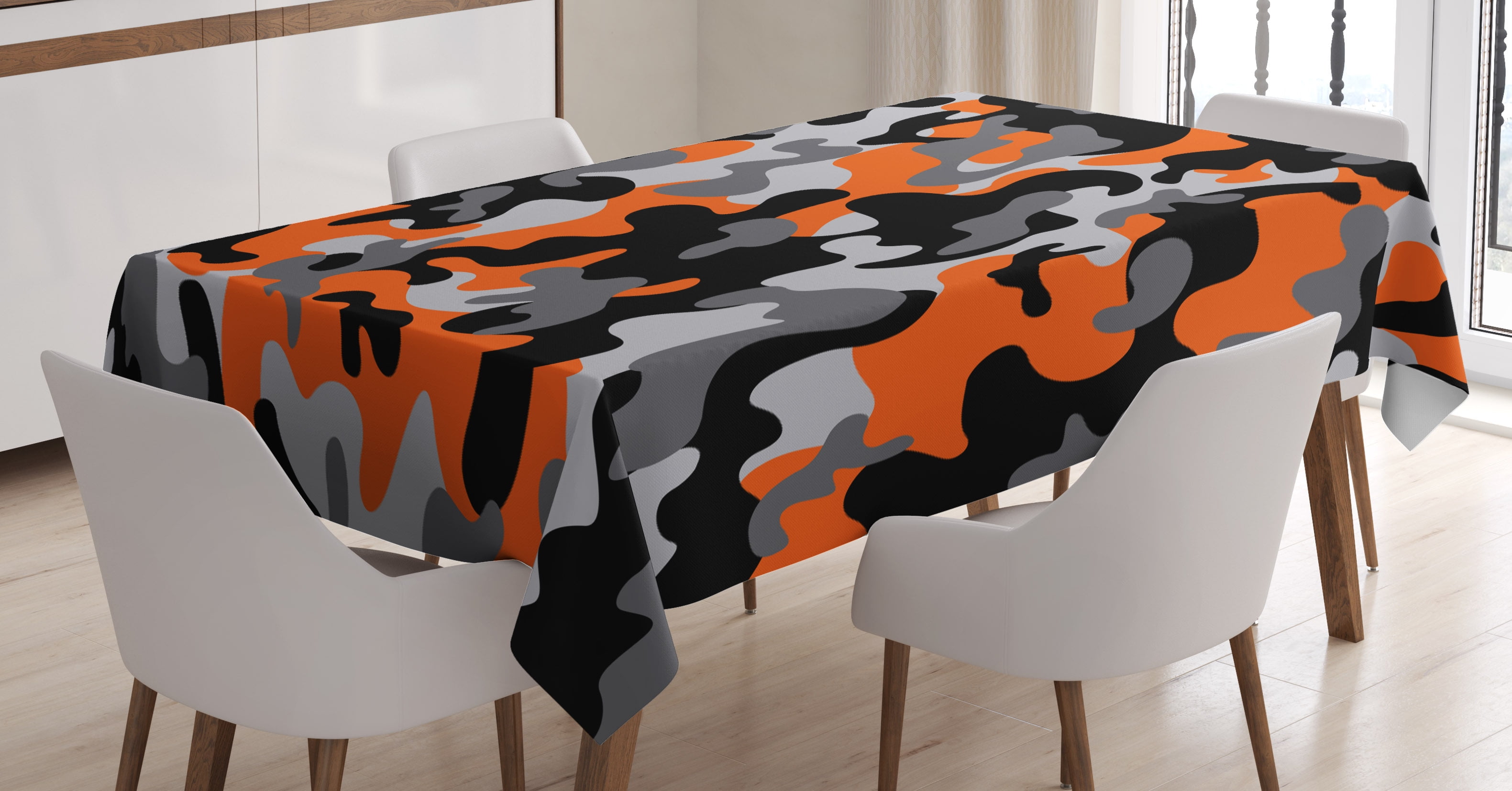 Ambesonne Camo Tablecloth Rectangular Table Cover, Modern Design, 52 ...