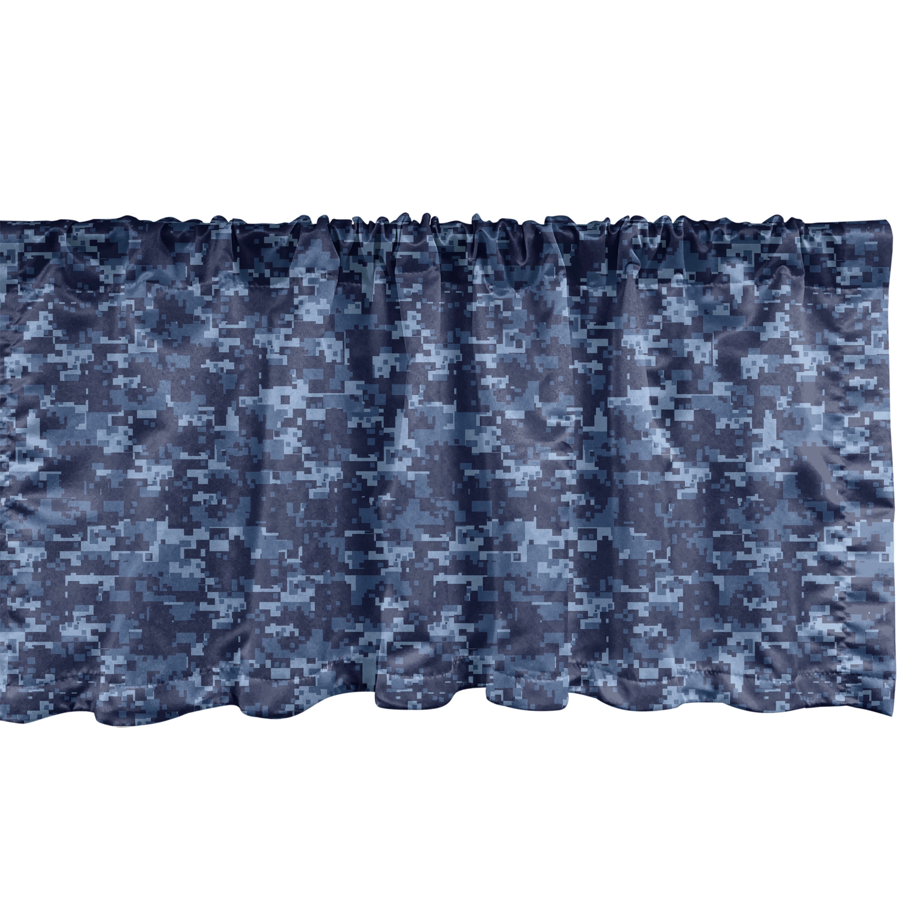 Ambesonne Camo Window Valance, Grunge Camouflage Style Effect, 54" X 18 ...