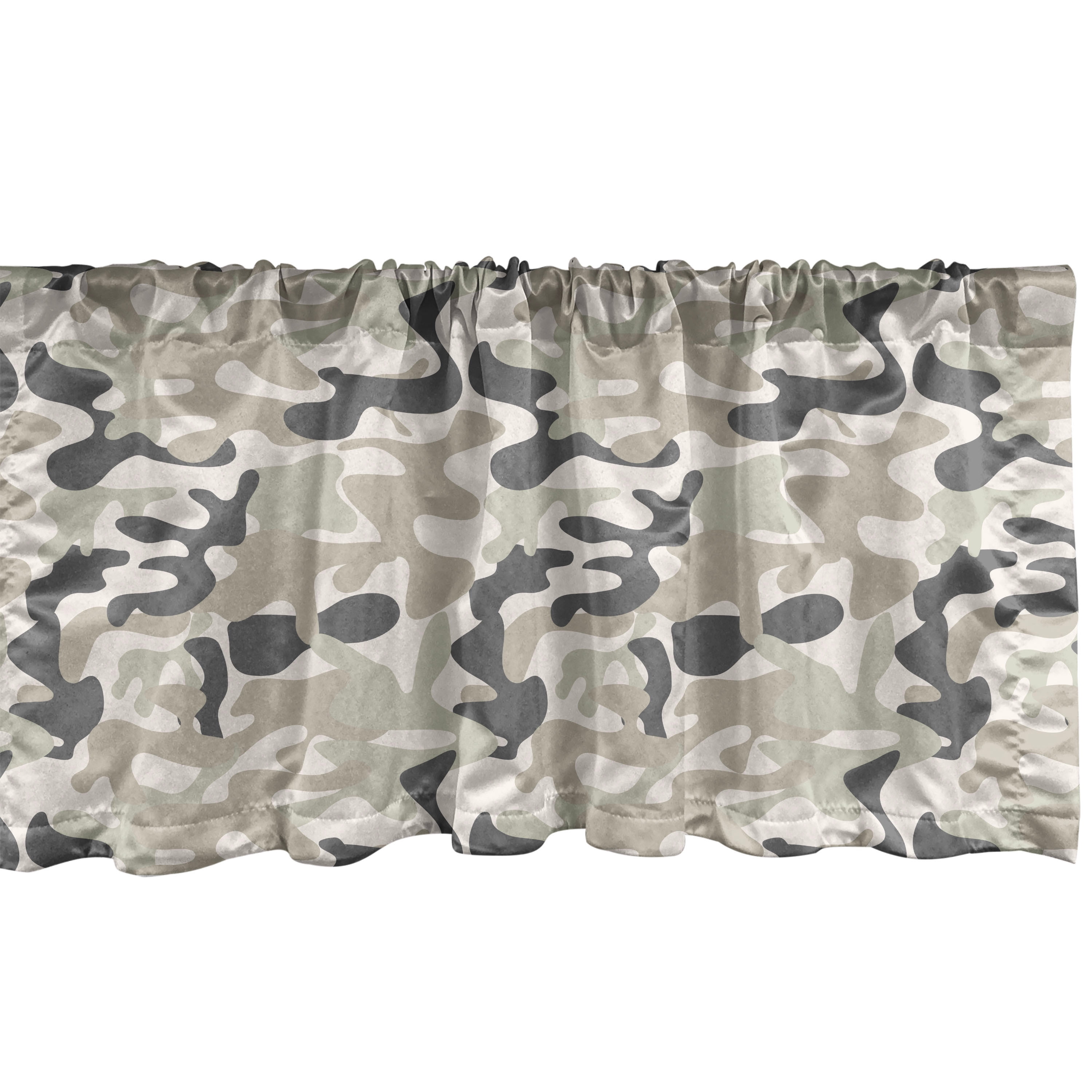 Ambesonne Camo Window Valance, Modern Pastel Toned Camouflage, 54" X 12 ...