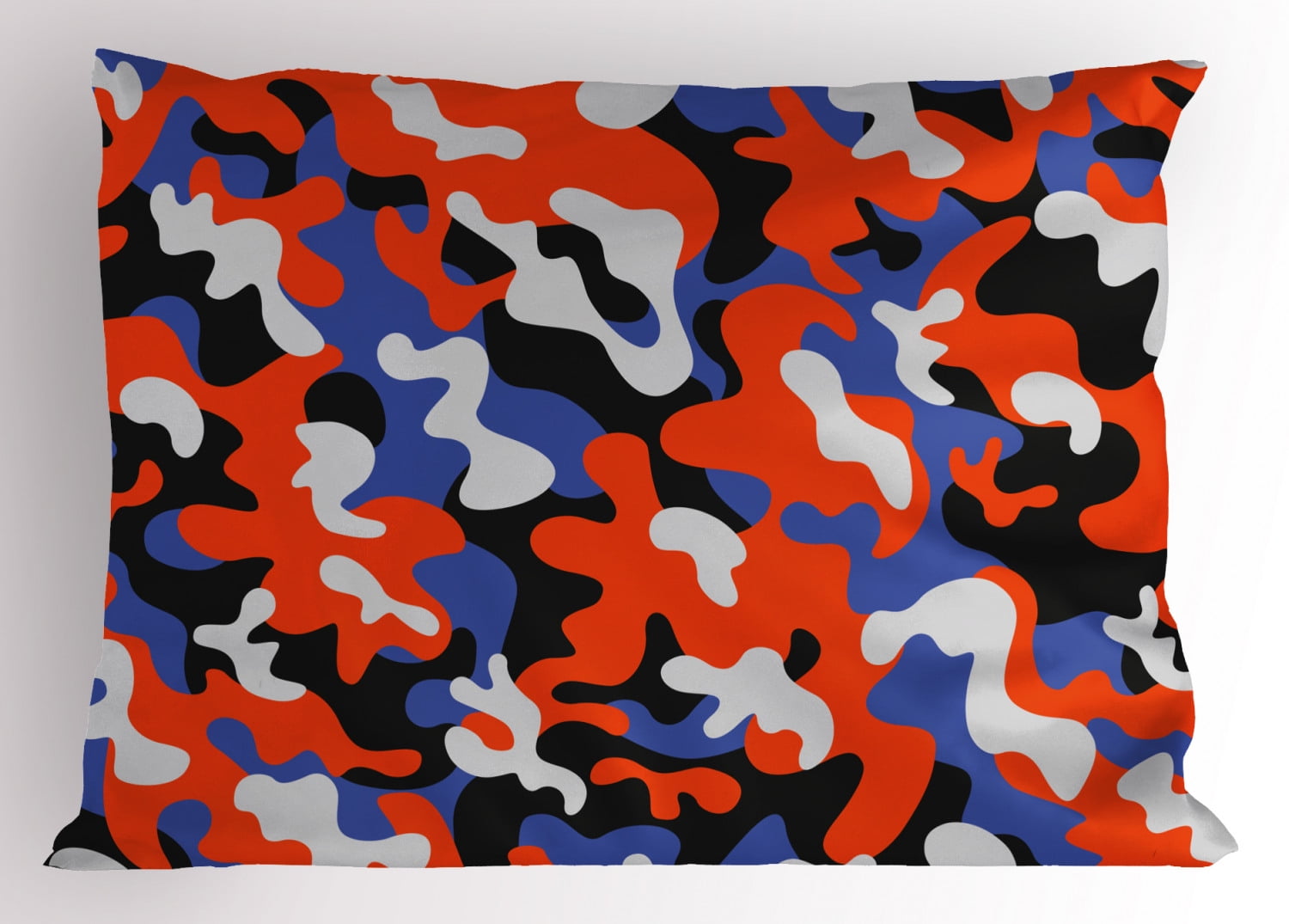Ambesonne Camouflage Pillow Sham, Abstract Paint Splashes, 26" X 20 ...