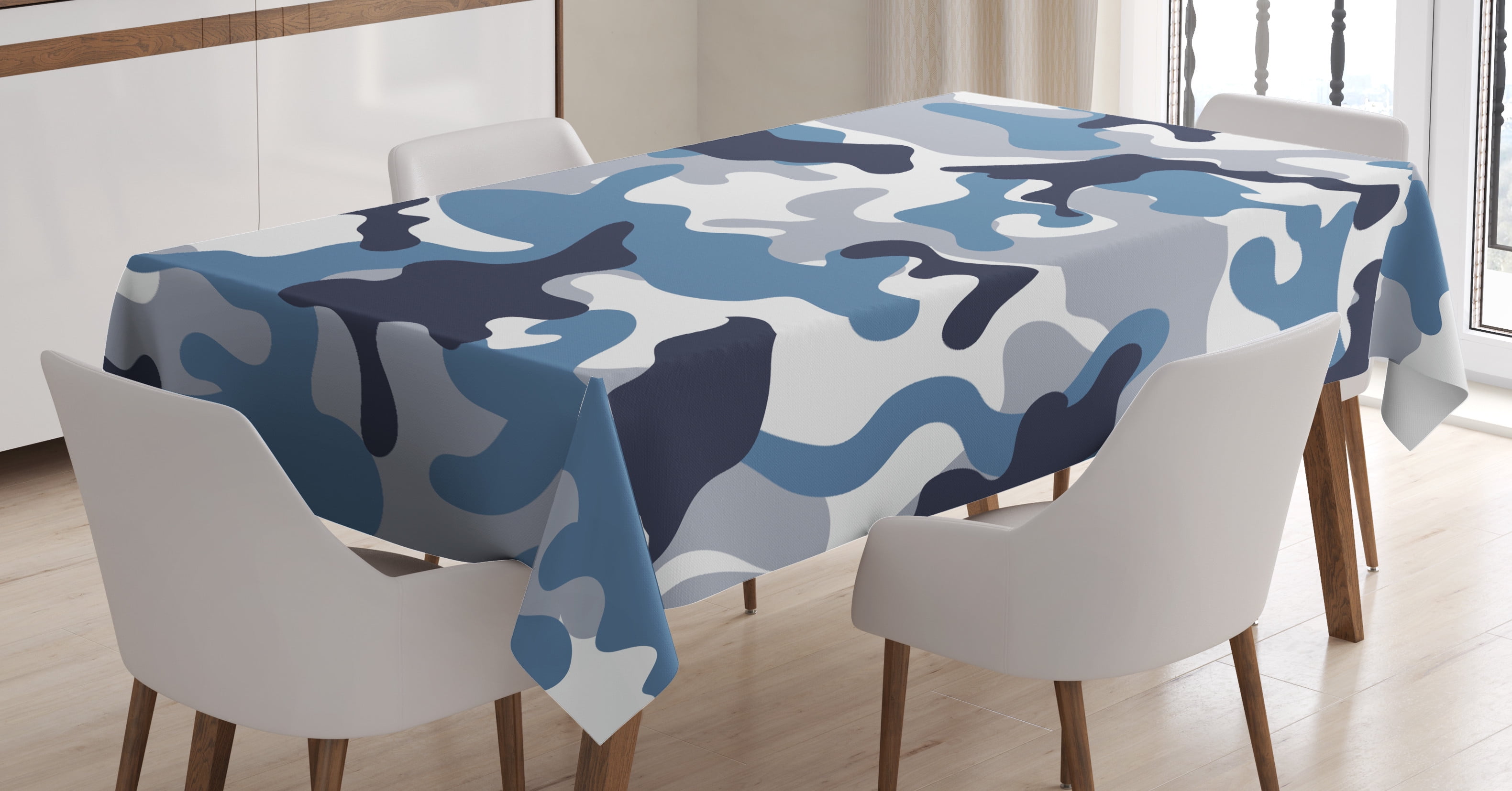 Ambesonne Camouflage Tablecloth Rectangular Table Cover, Soft Colors ...