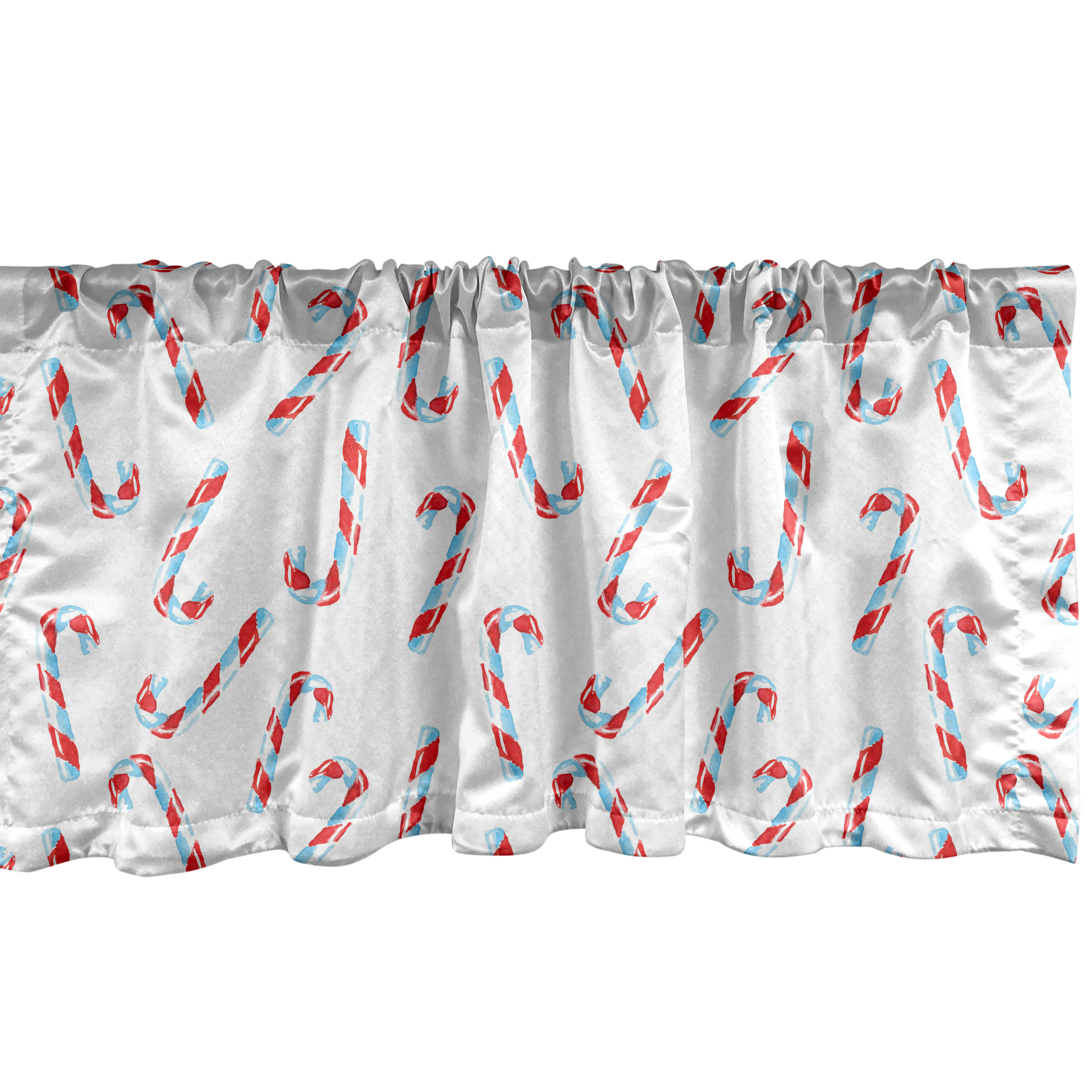 Ambesonne Candy Cane Window Valance, Aquarelle Sweets, 54" X 18 ...