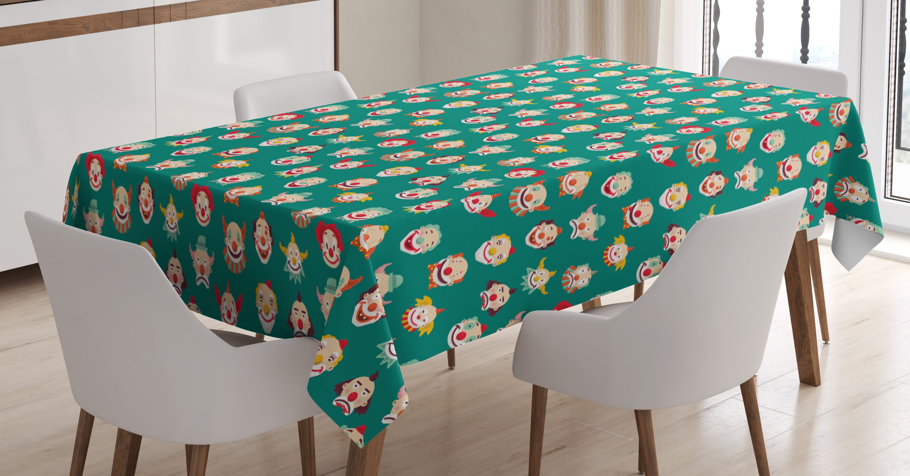 Ambesonne Carnival Tablecloth Rectangular Table Cover, Sad and Happy ...