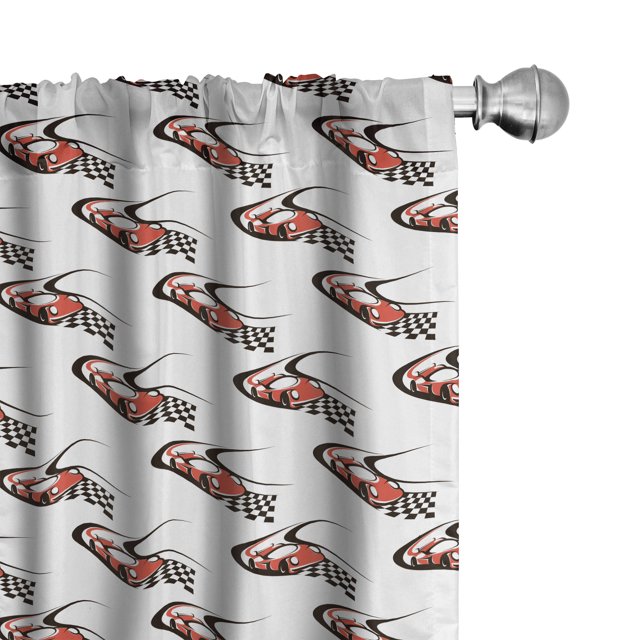 Ambesonne Cars Curtains, Formula Race Rally Win, Pair of 28"x63 ...