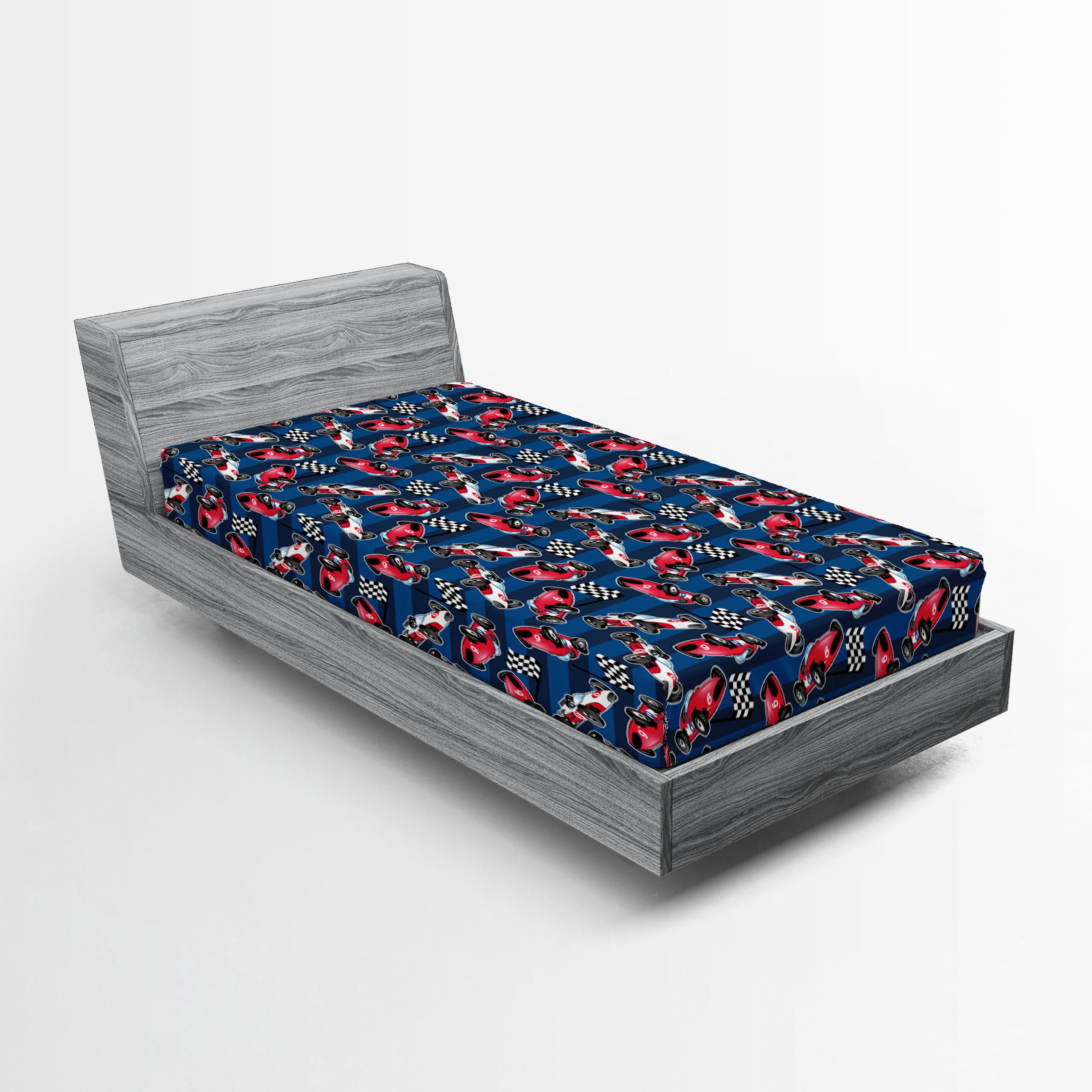 Ambesonne Cars Fitted Sheet, Racing Automobile Sports, Twin XL Size ...