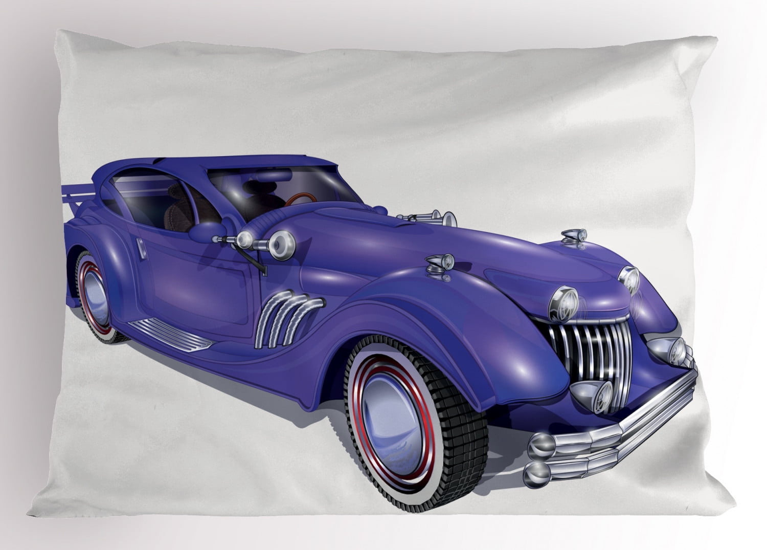 Ambesonne Cars Pillow Sham, Custom Vehicle High Speed, 26" X 20 ...