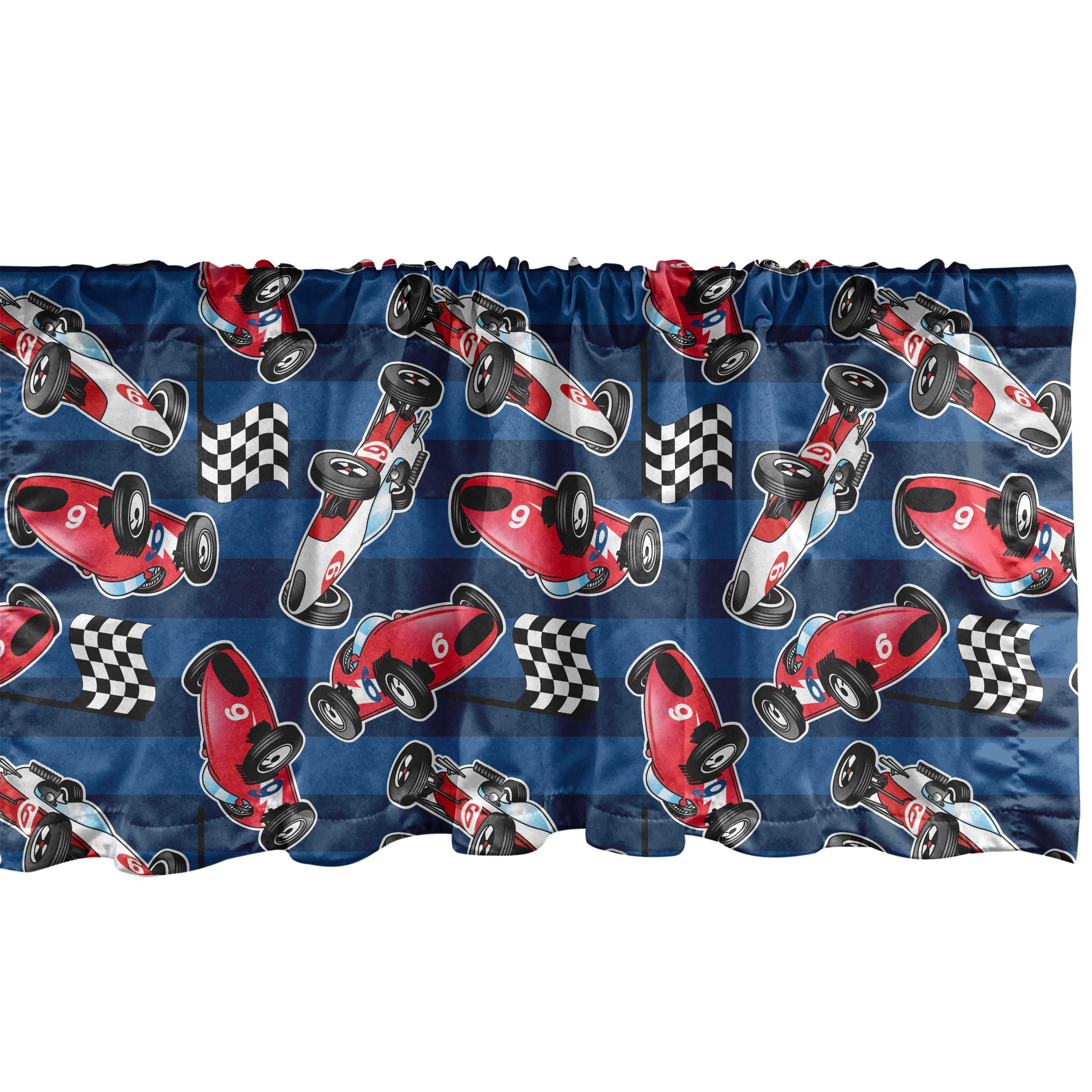 Ambesonne Cars Window Valance, Racing Automobile Sports, 54" X 18 ...