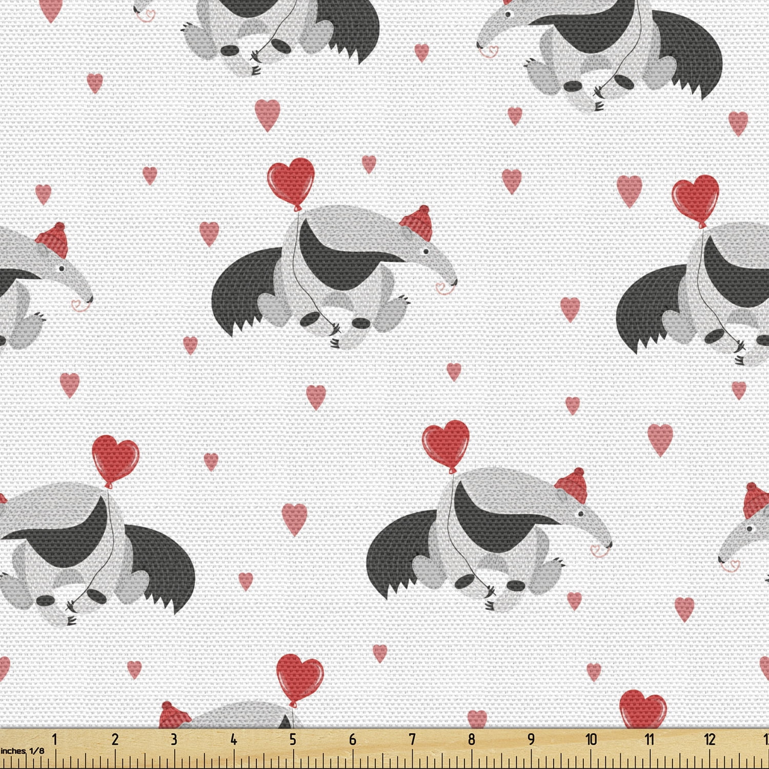 Ambesonne Cartoon Fabric by the Yard Upholstery, Anteater Beanie ...