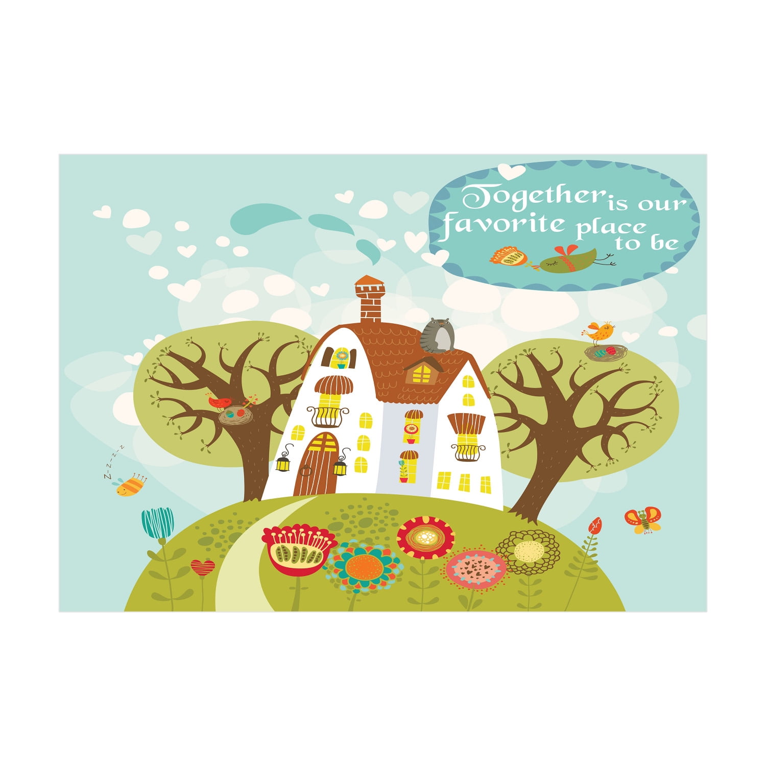 Ambesonne Cartoon Jigsaw Puzzle, Words, Heirloom-Quality Fun Activity ...