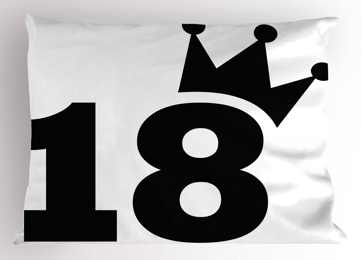 Ambesonne Cartoon Pillow Sham, Jersey Seem Bold 18, 26" X 20", Black ...