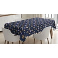 Ambesonne Cartoon Tablecloth Rectangular Table Cover, Owls Starry Night ...