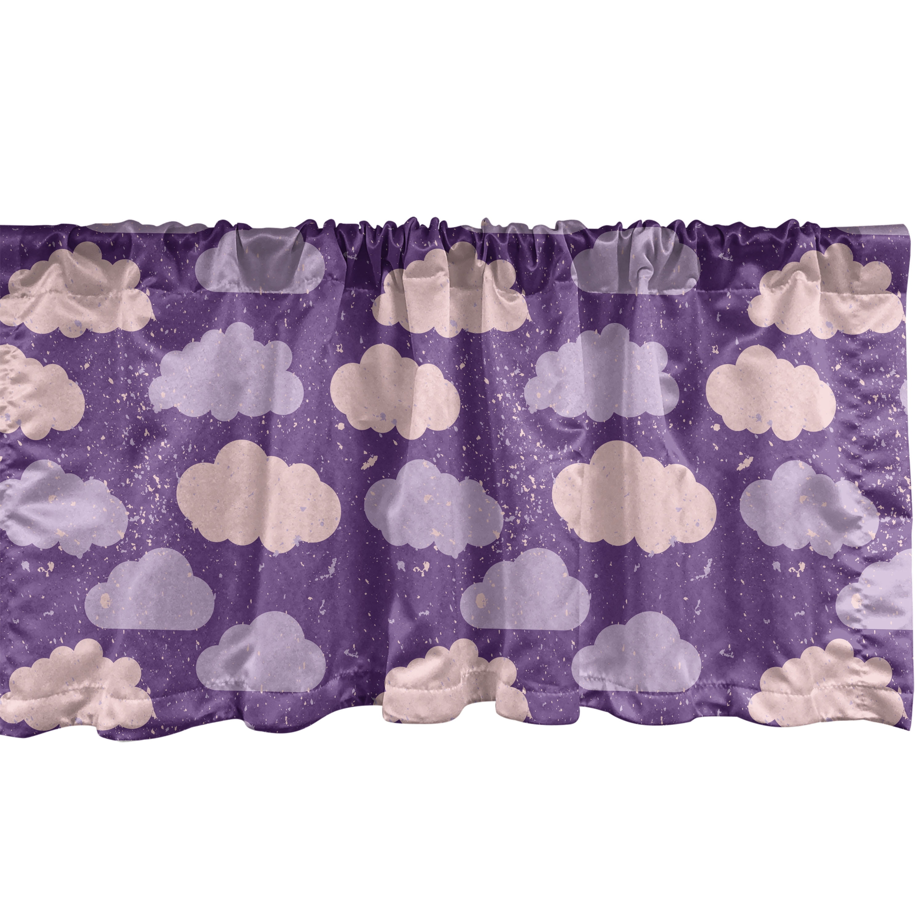 Ambesonne Cartoon Window Valance, Clouds and Paint Splash, 42" x 12 ...