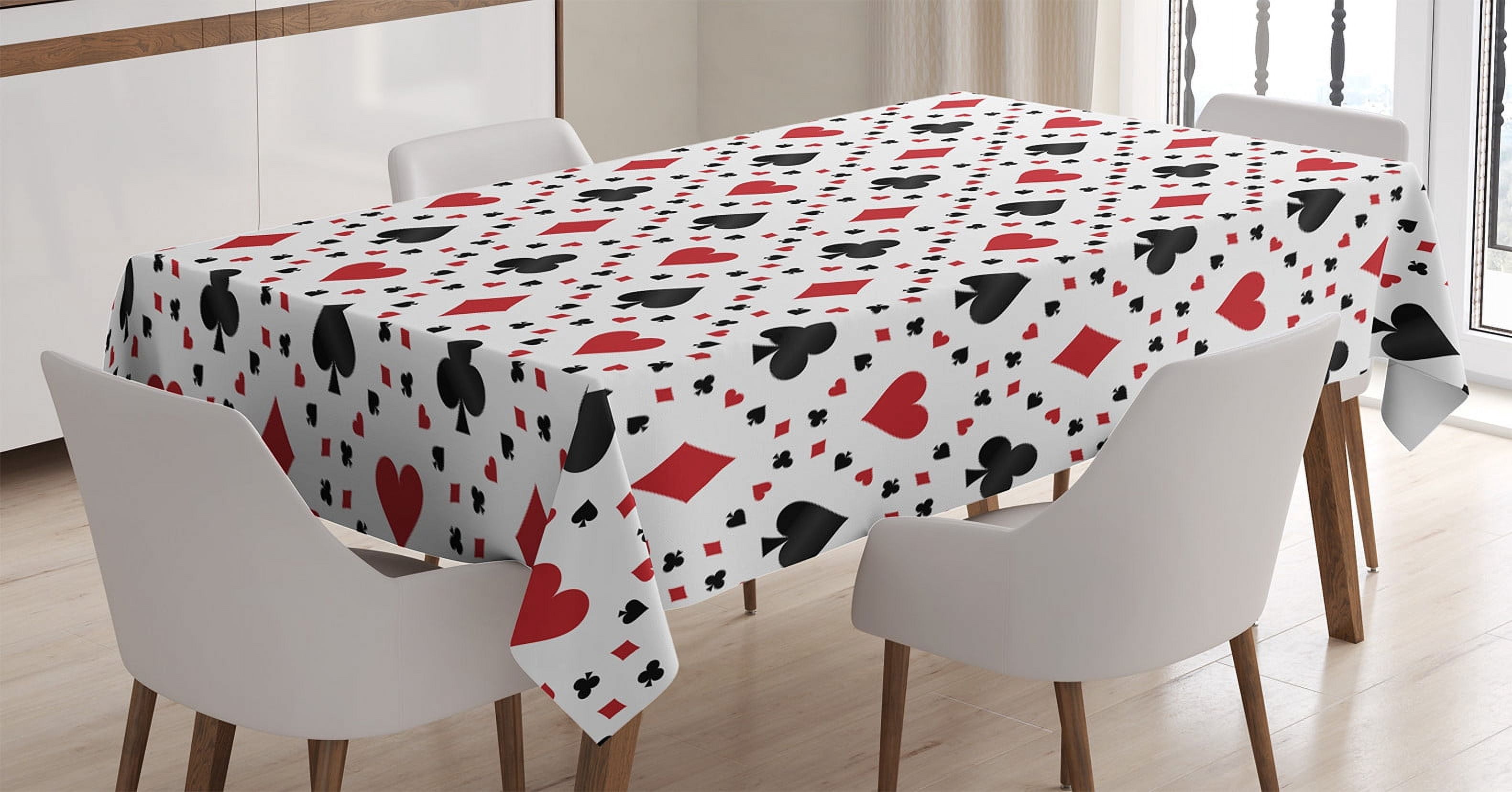 Ambesonne Casino Tablecloth Rectangular Table Cover, Tourist Poker ...