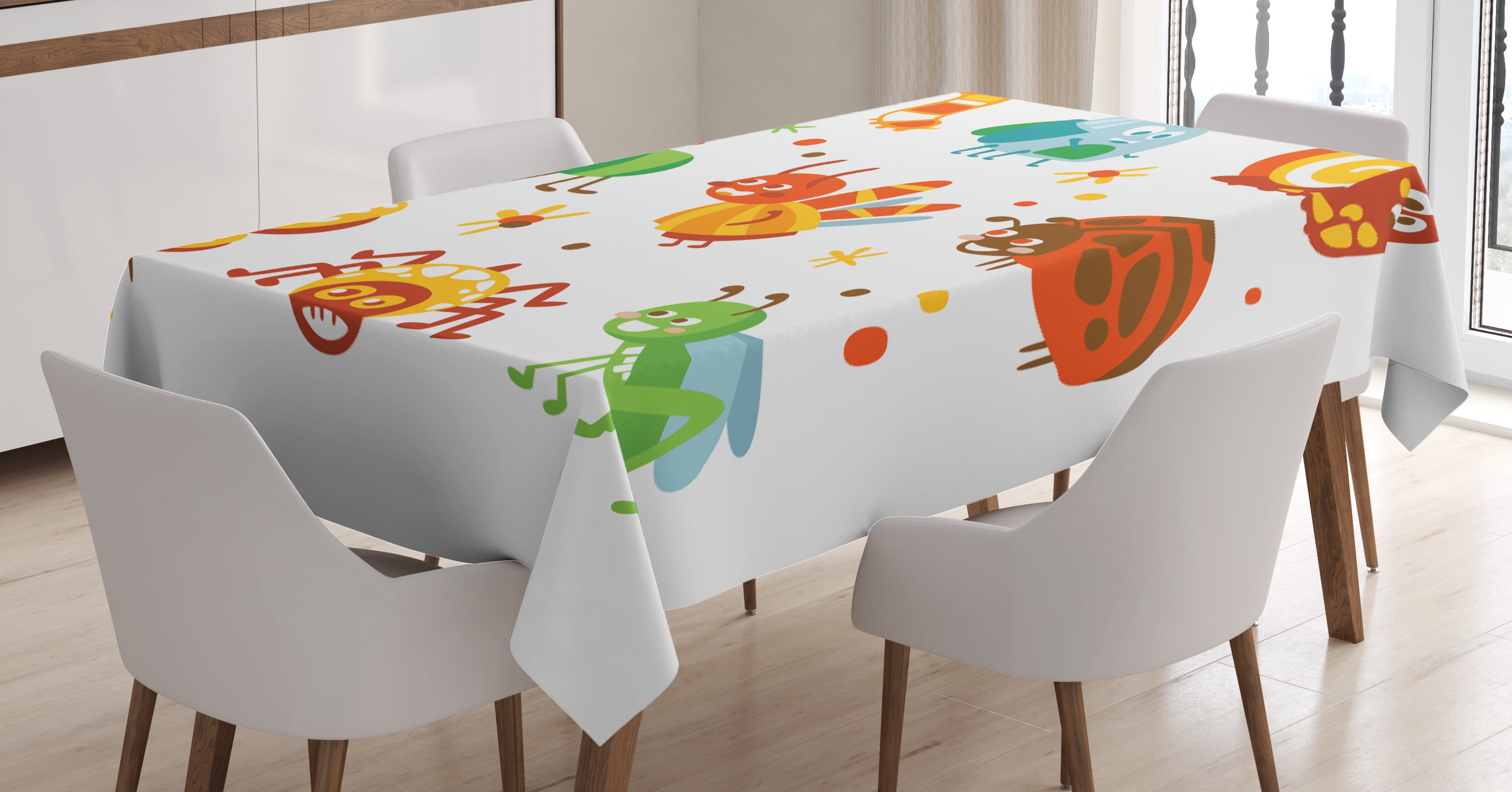 Ambesonne Caterpillar Tablecloth Rectangular Table Cover, Butterfly ...