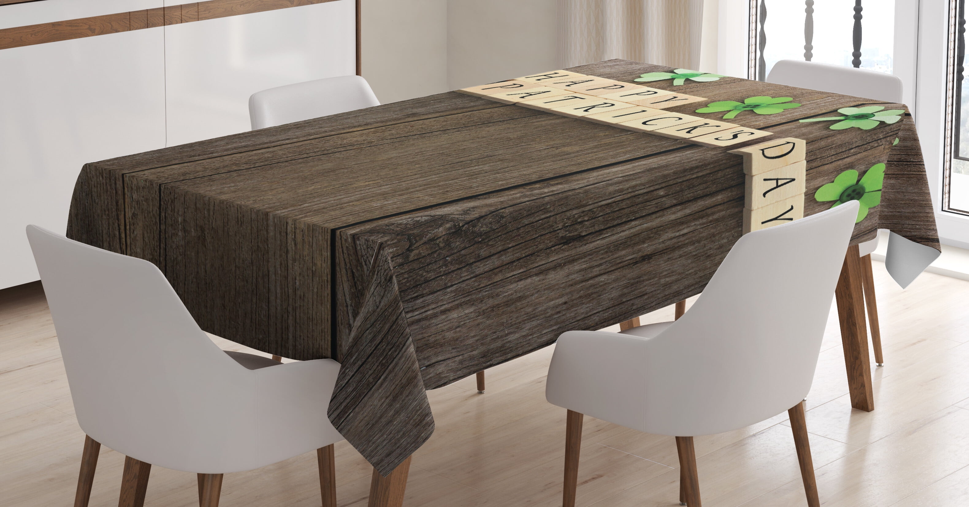 Ambesonne Celebration Tablecloth Rectangular Table Cover, Paper ...