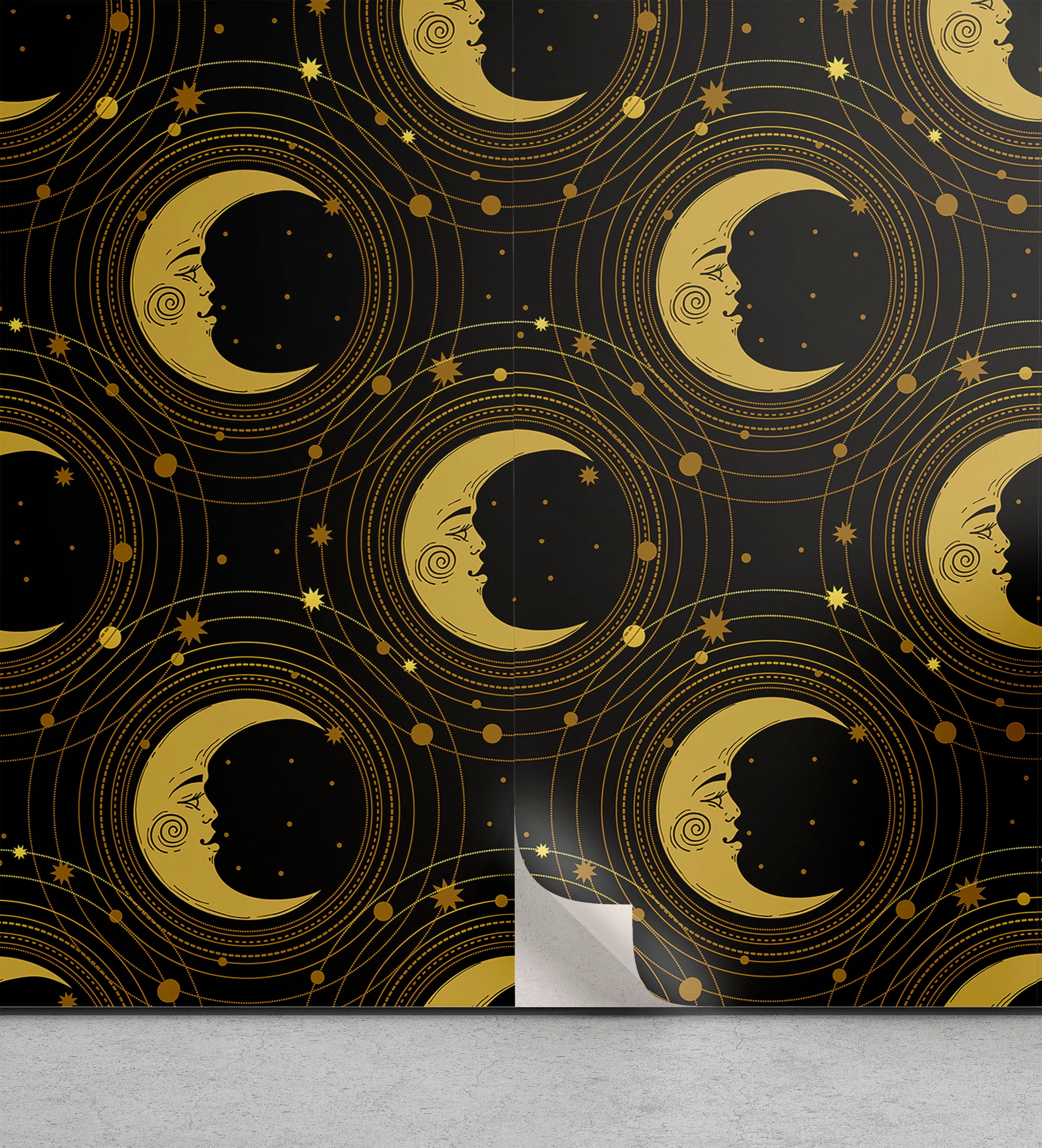 Ambesonne, Celestial Peel & Stick Wallpaper for Home, Bohemian Moon ...