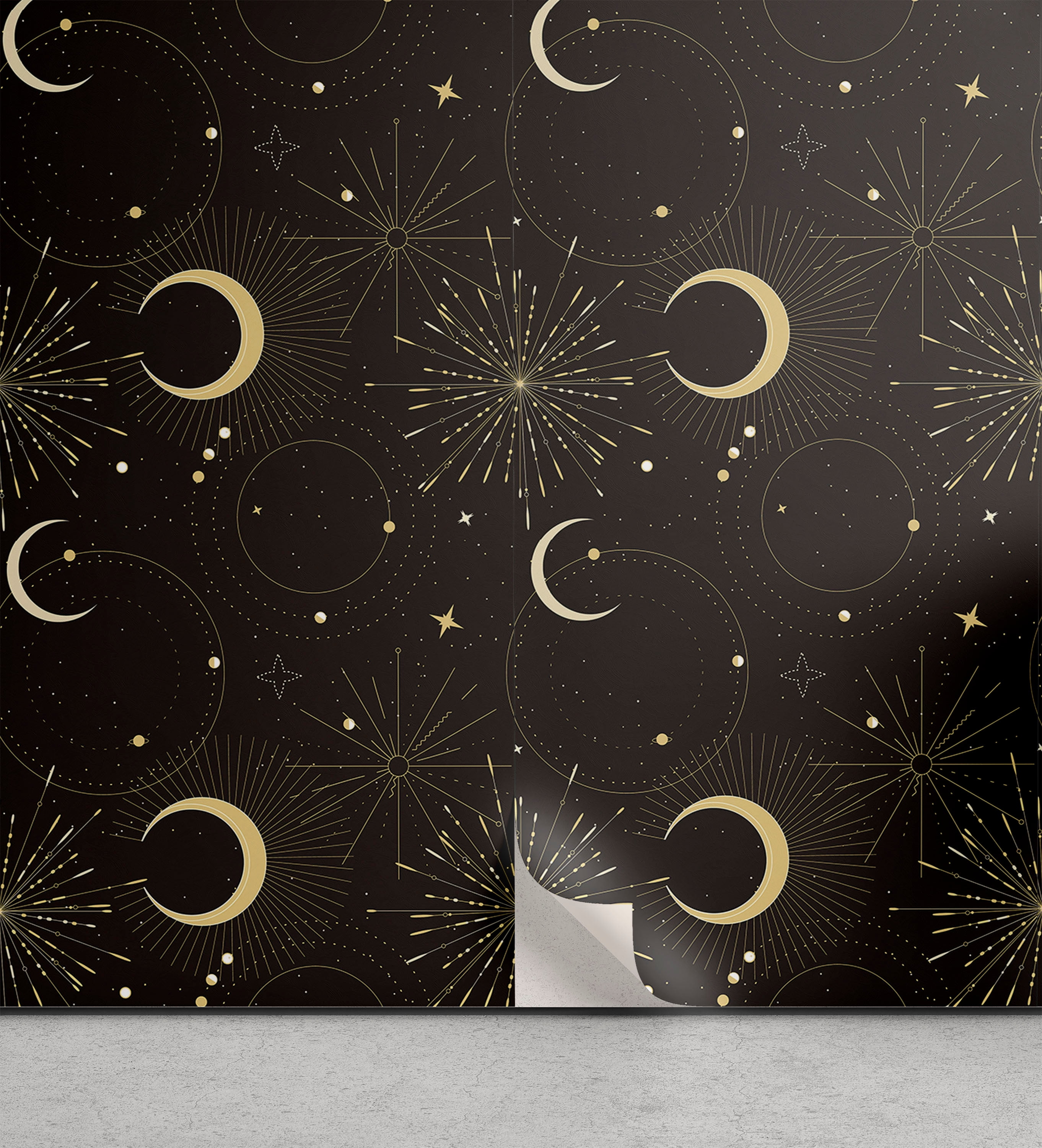 Ambesonne, Celestial Peel & Stick Wallpaper for Home, Outer Space Moon ...