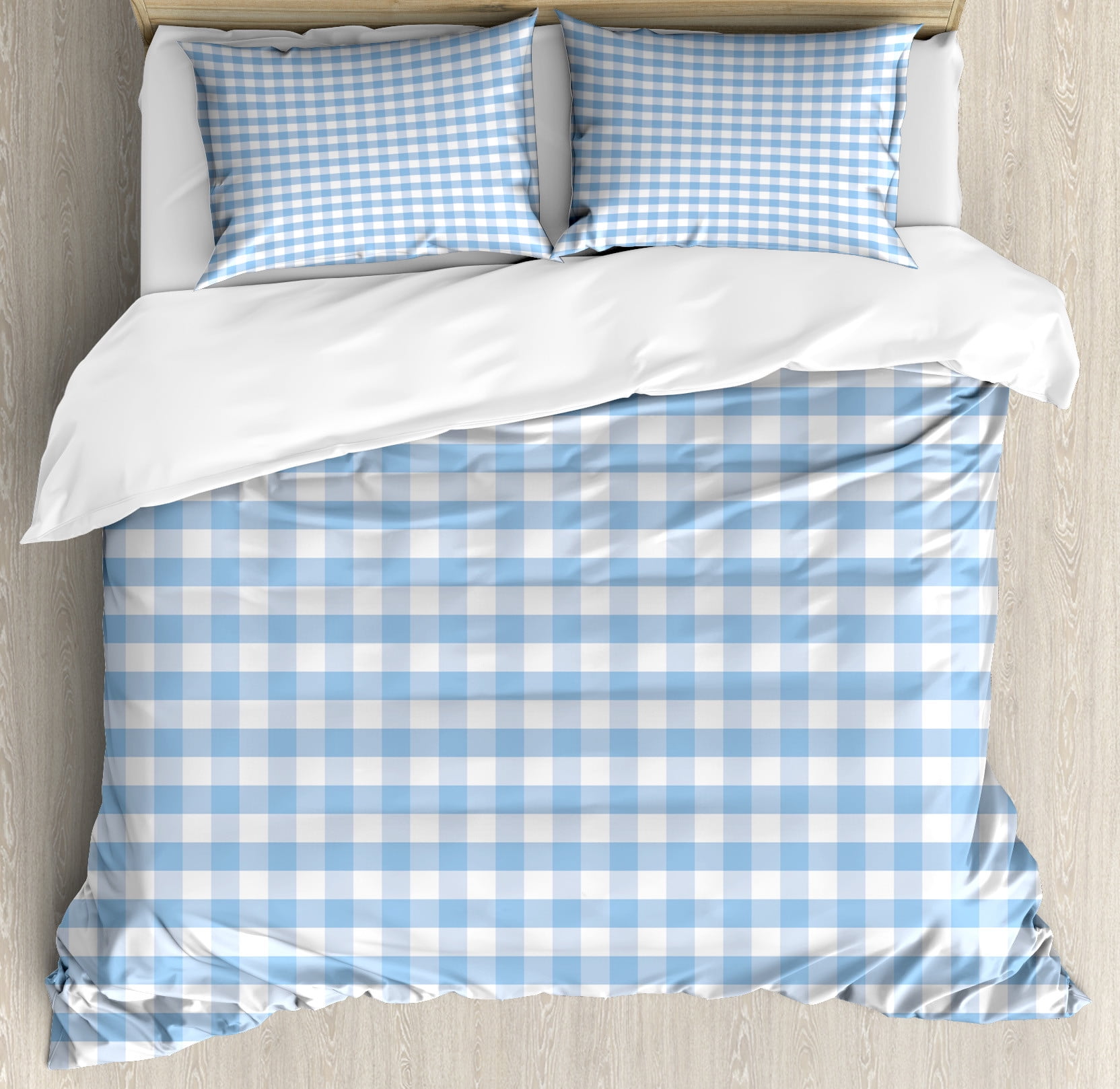 Ambesonne Checkered Duvet Cover Set, Pastel Rows Vintage, King, Pale ...