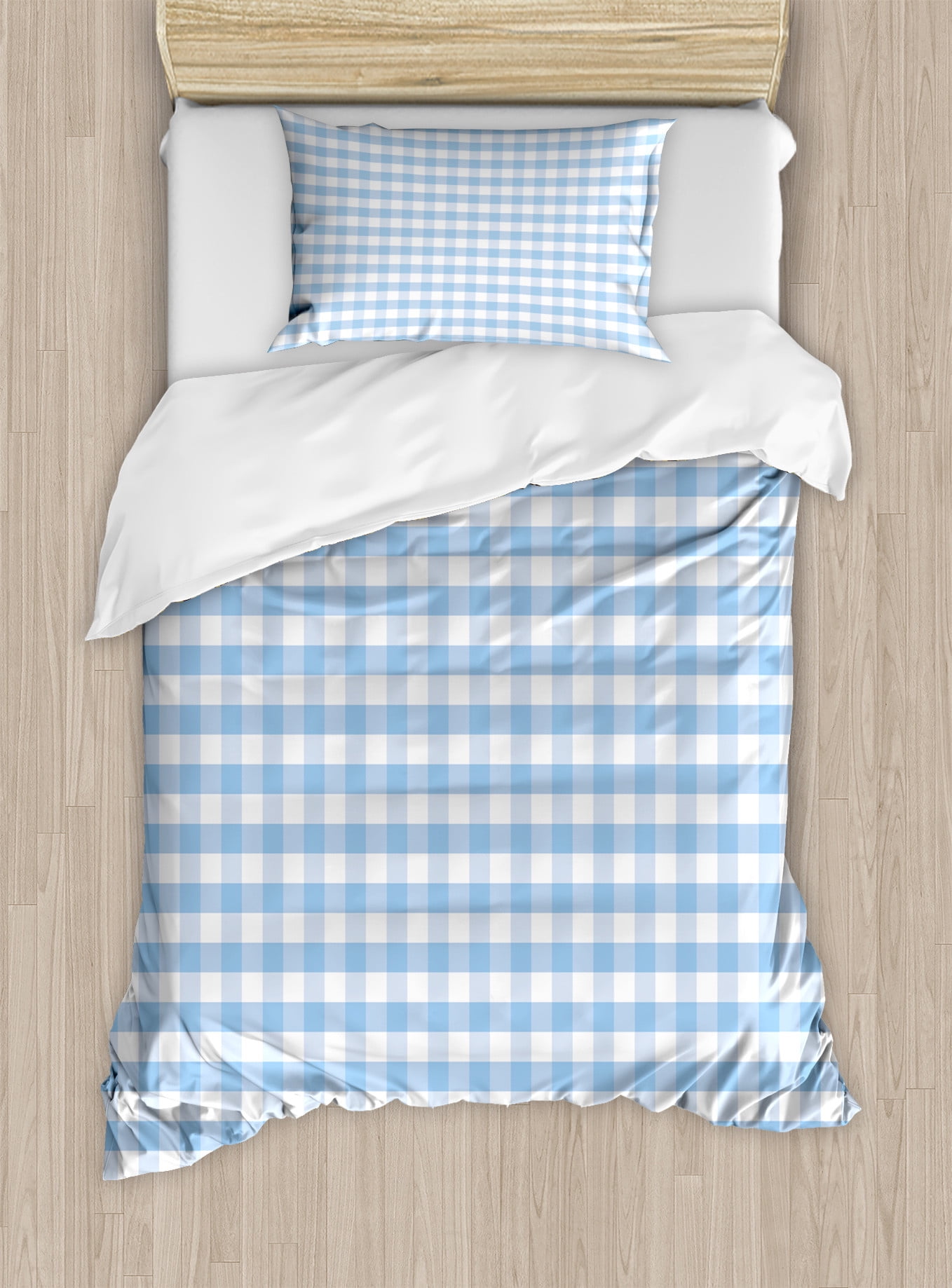 Ambesonne Checkered Duvet Cover Set, Pastel Rows Vintage, Twin, Pale ...