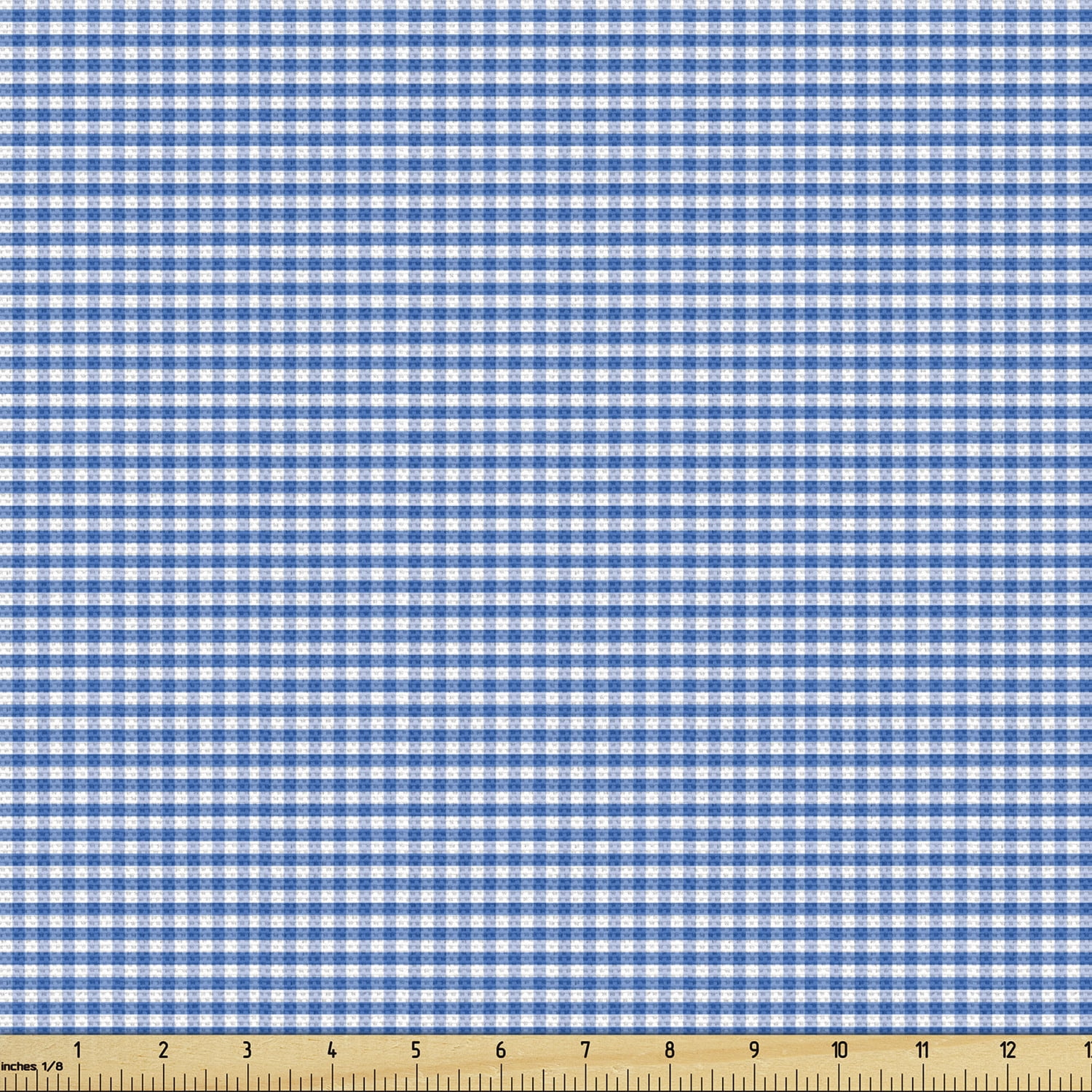 Ambesonne Checkered Fabric by the Yard Upholstery, Gingham Monochrome ...