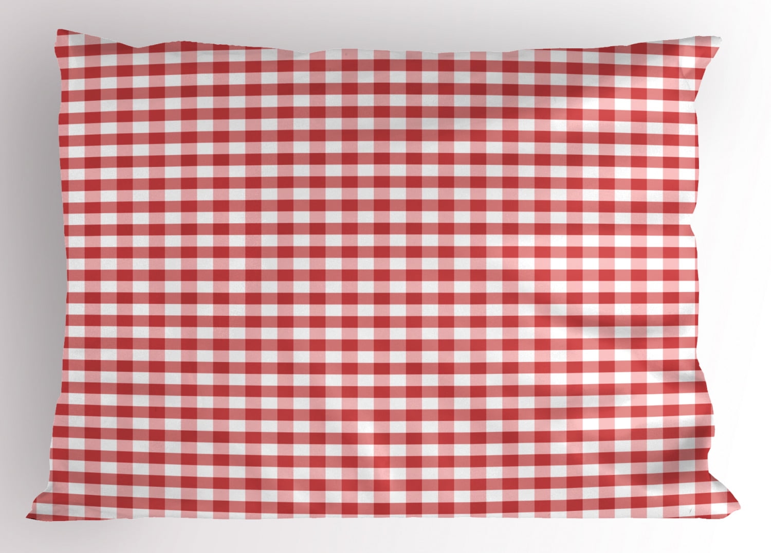 Ambesonne Checkered Pillow Sham, Traditional Gingham, 26" X 20", Coral ...