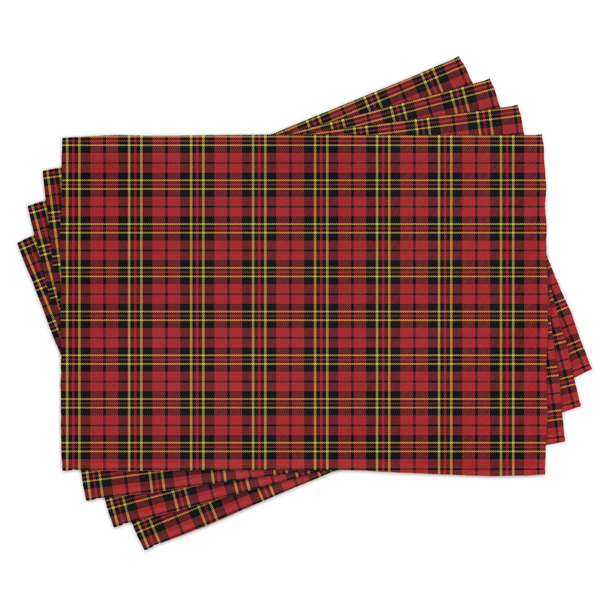 Ambesonne Checkered Place Mats Set of 4, Old Celtic British, Standard ...