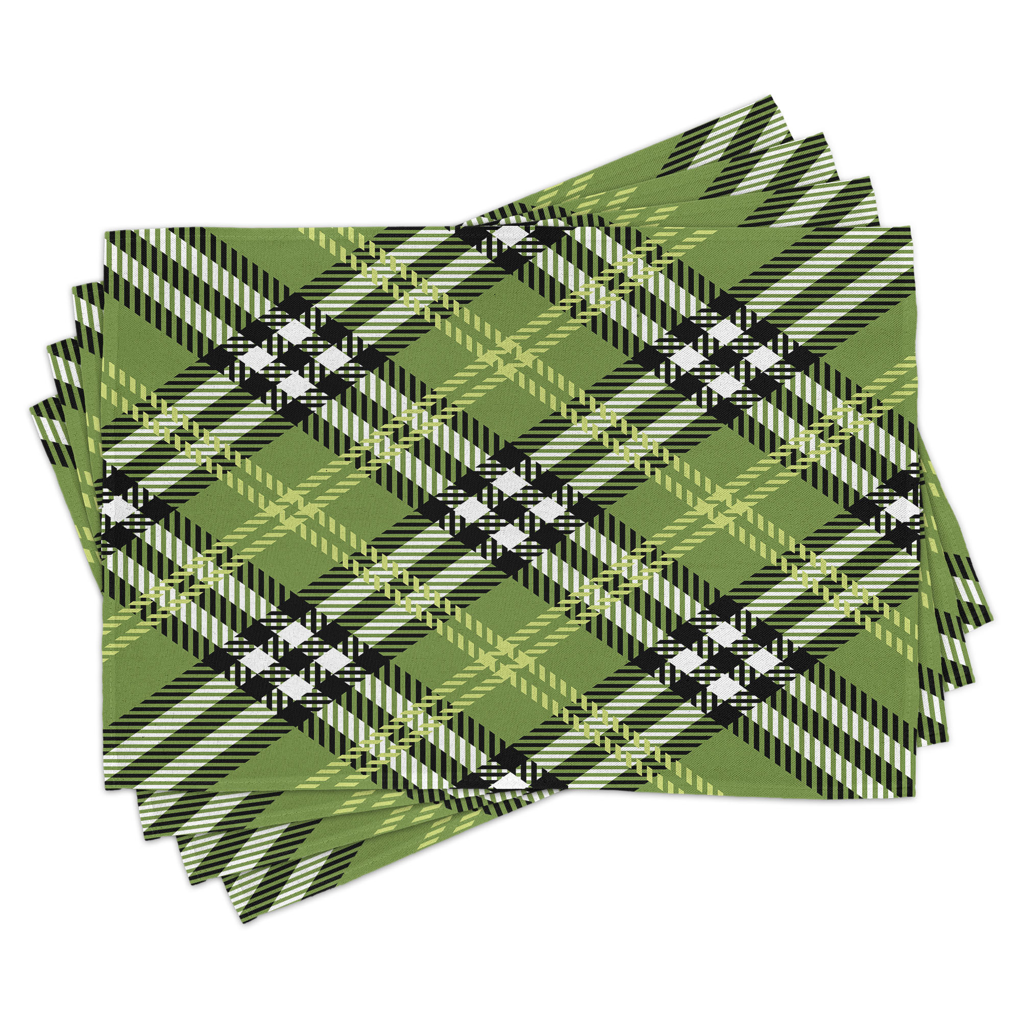 Ambesonne Checkered Place Mats Set of 4, Symmetrical Celtic, Standard ...