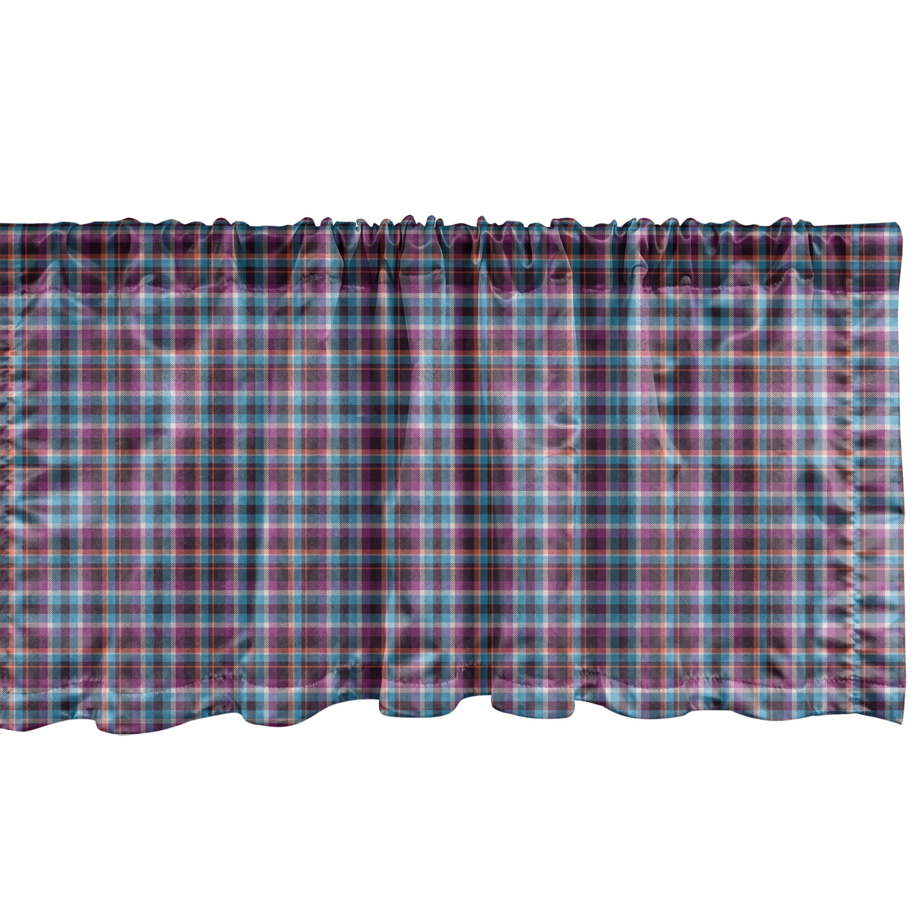 Ambesonne Checkered Window Valance, Scotland Country Tile, 54" X 18 ...