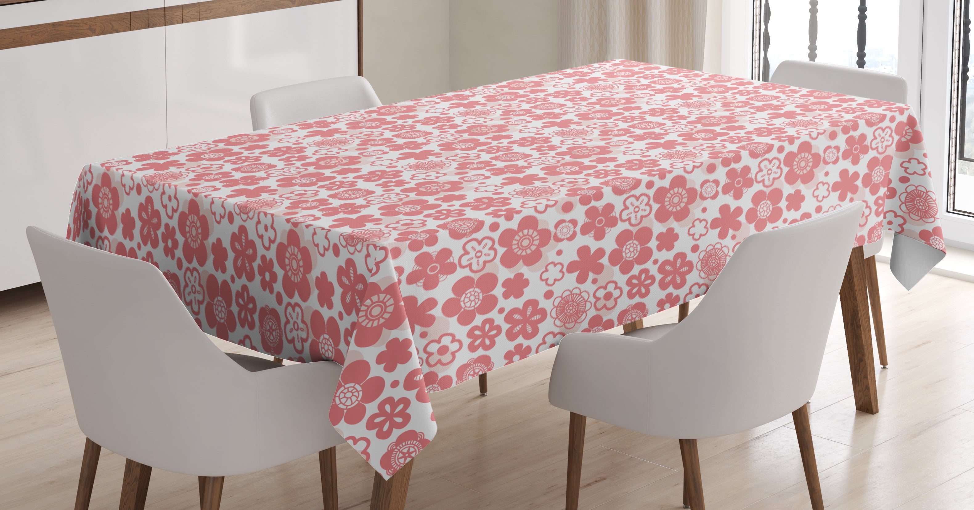 Ambesonne Cherry Blossom Tablecloth Rectangular Table Cover, Eastern ...