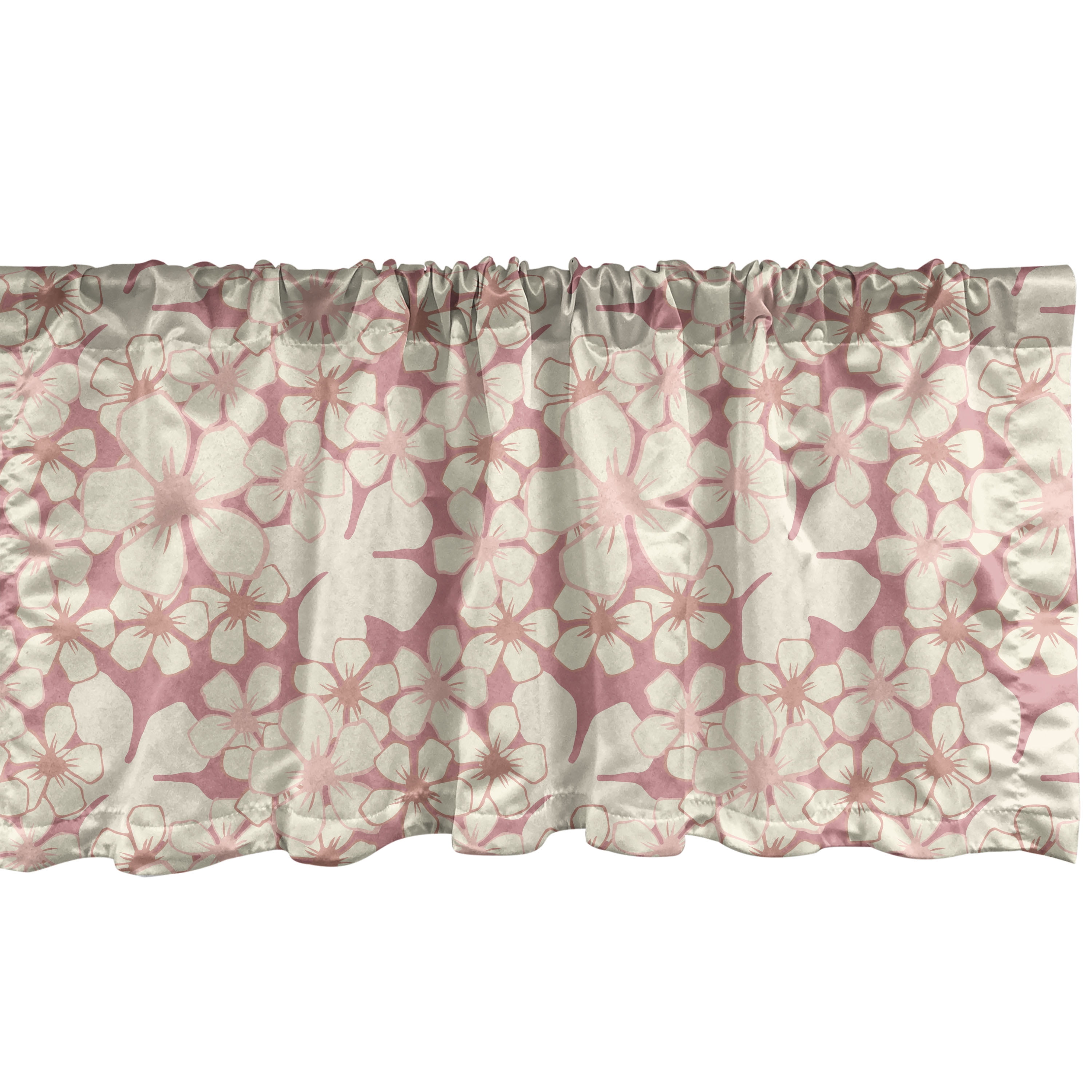 Ambesonne Cherry Blossom Window Valance, Hitoe Sakura, 42" x 12", Dried ...