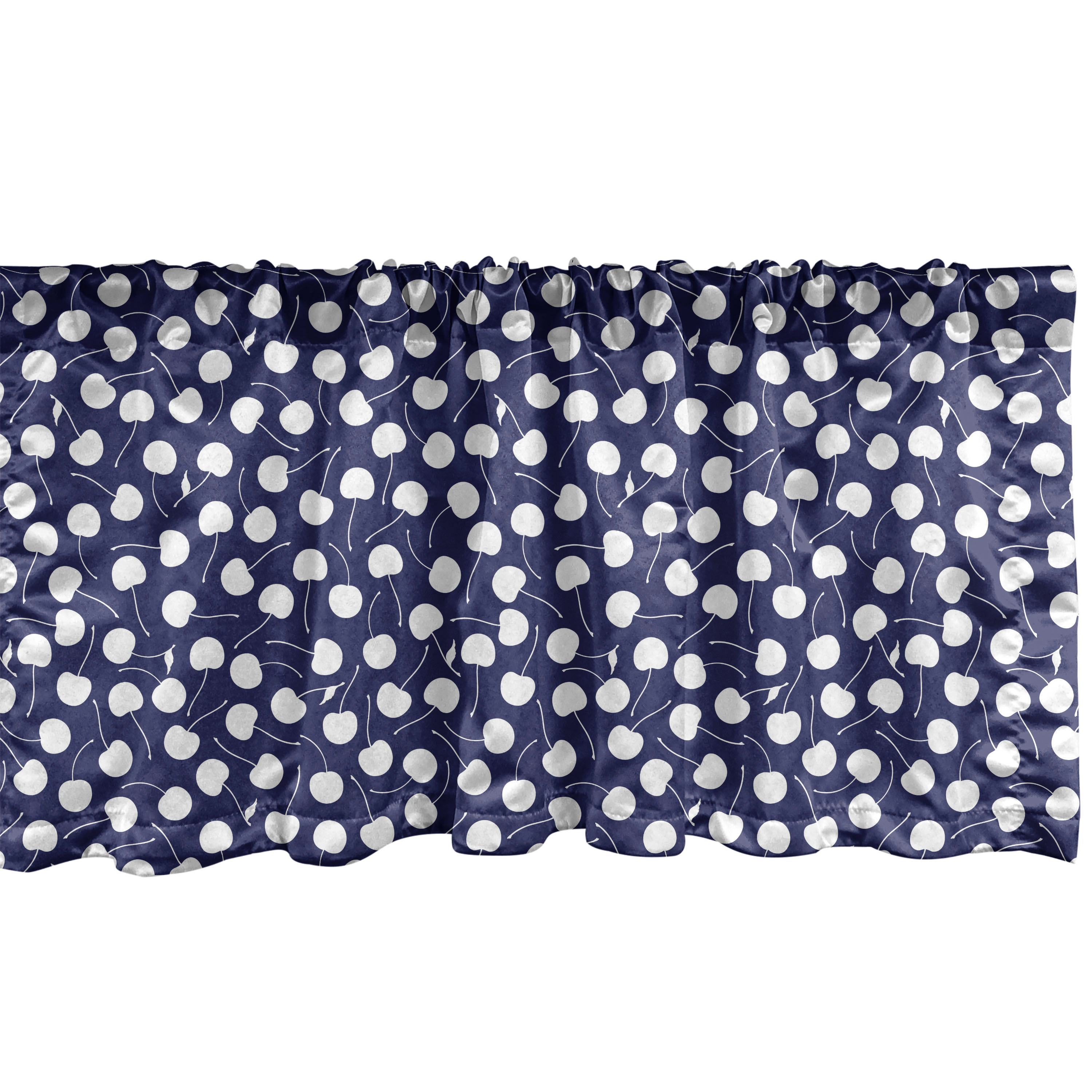 Ambesonne Cherry Valance Pack of 2, Fruit Silhouettes Pattern, 54"X12 ...