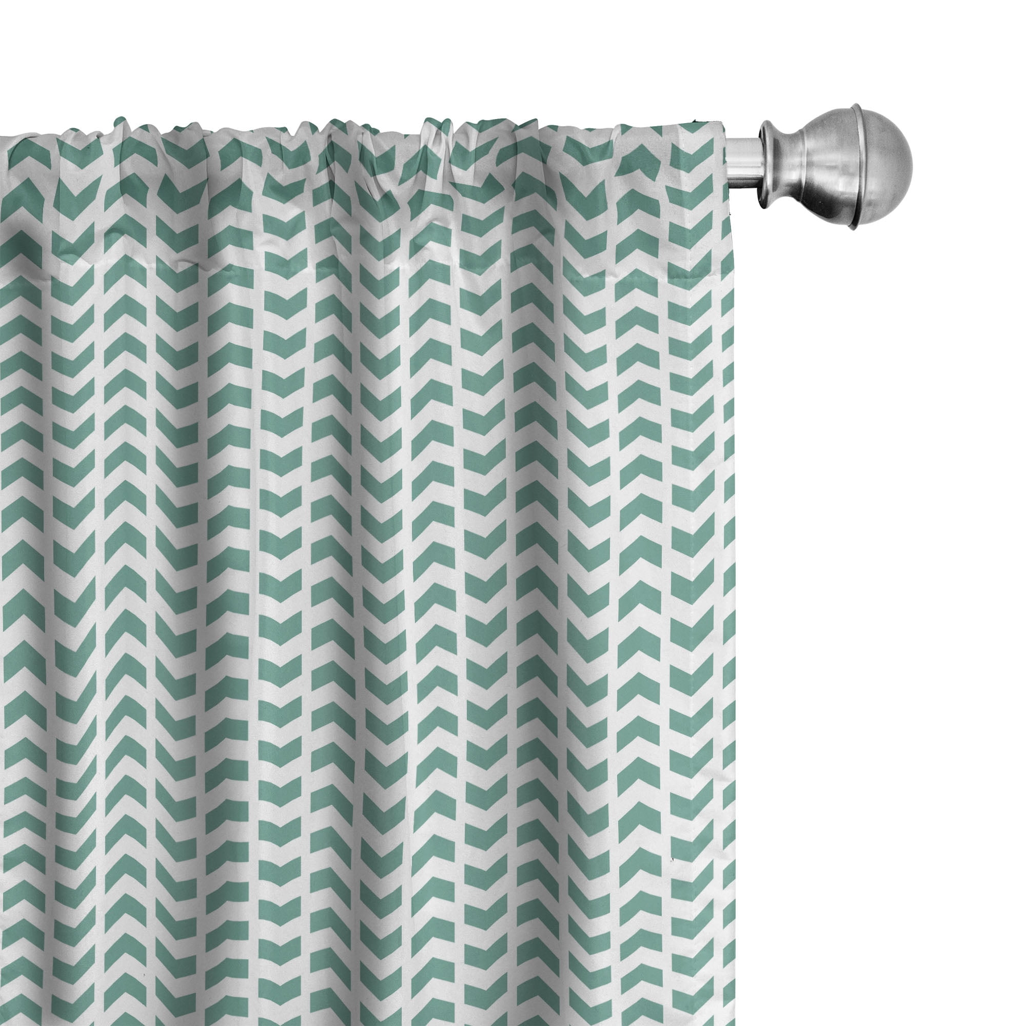 Ambesonne Chevron Curtains, Abstract Zigzag Tribal, Pair of 28"x95 ...