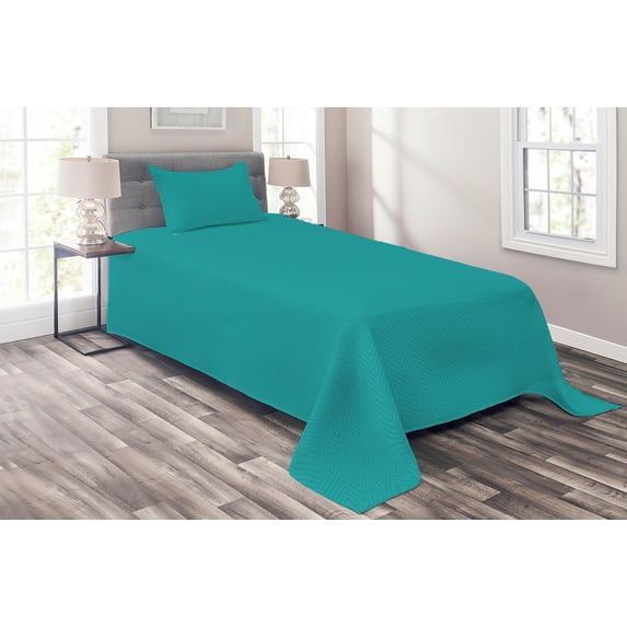 Ambesonne Chevron Quilted Coverlet 2 Pcs, Neutral Modern Zigzags Art ...