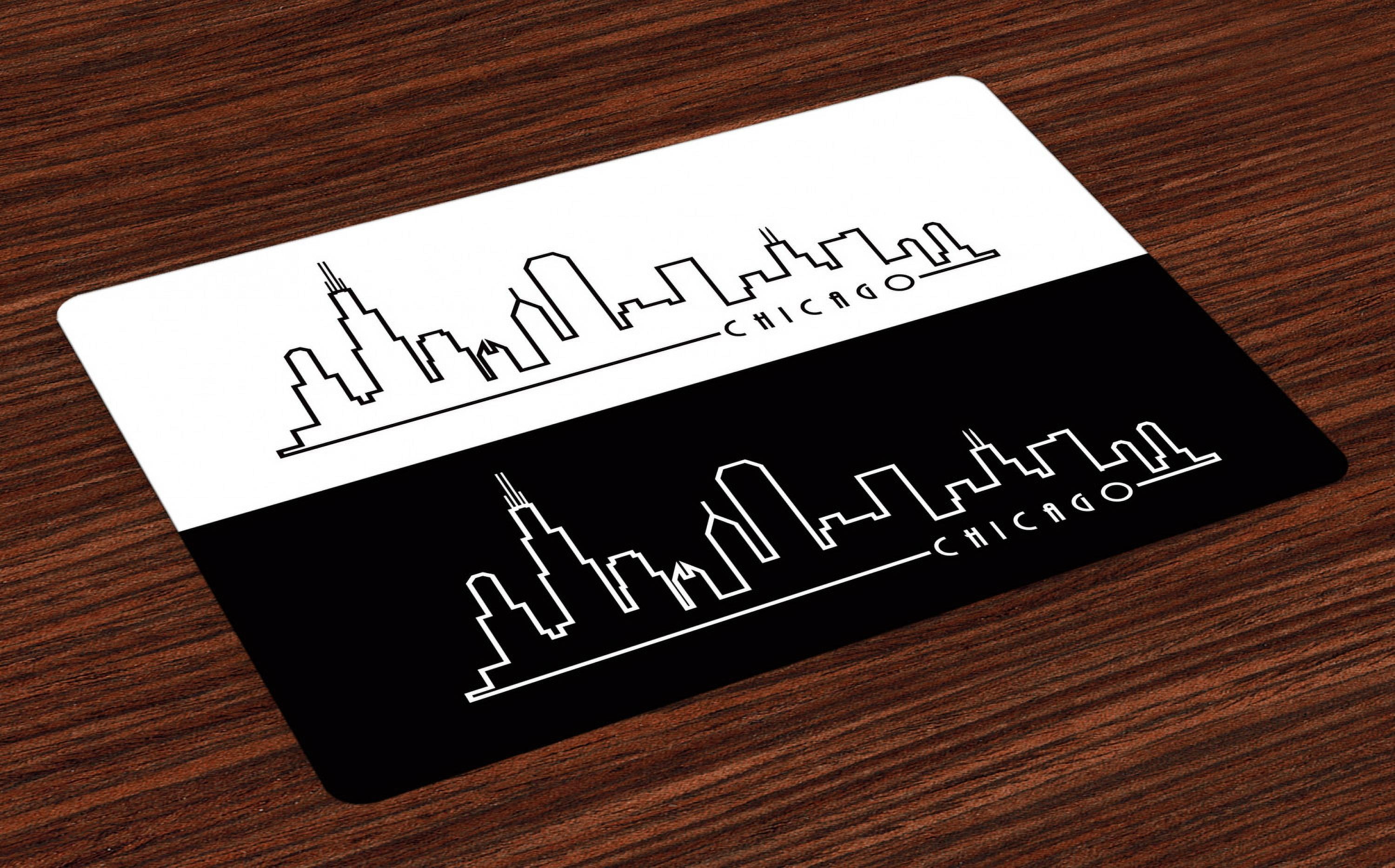 Ambesonne Chicago Skyline Place Mats Set of 4, Minimalist City ...