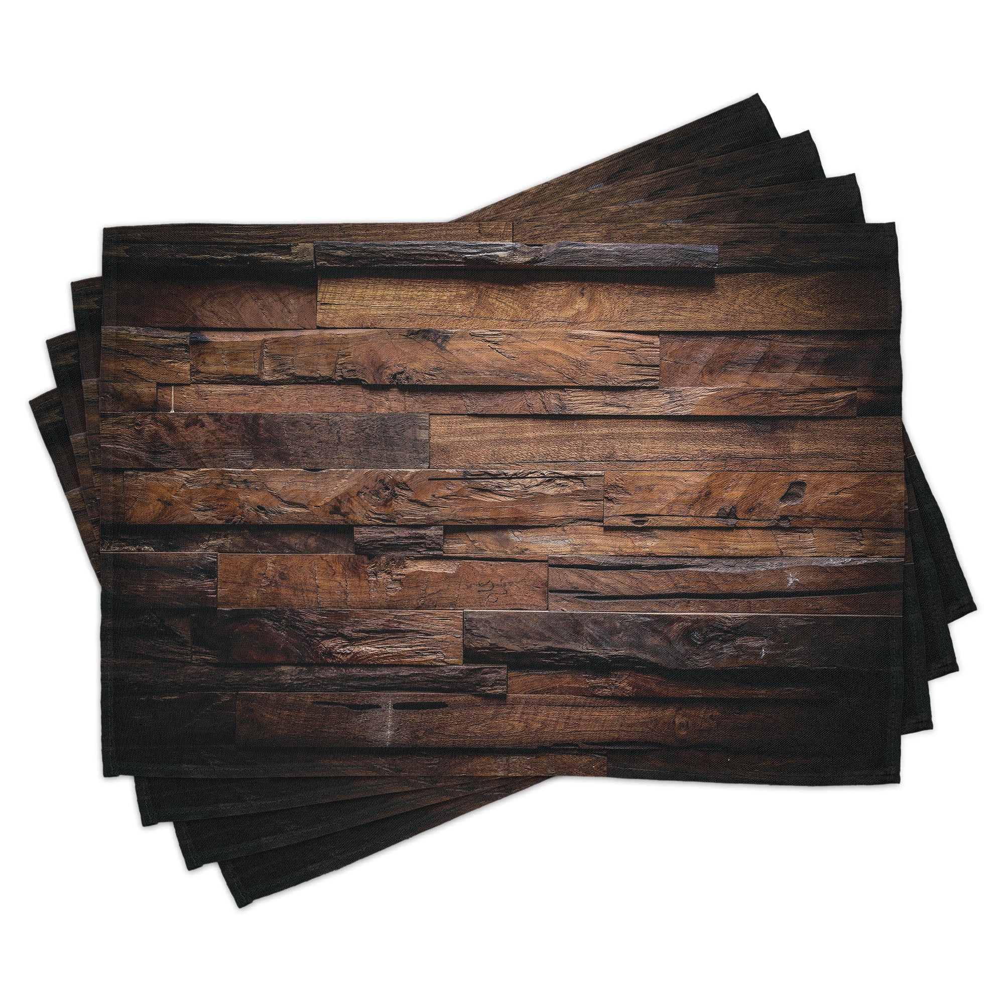 Ambesonne Chocolate Place Mats Set of 4, 12.5x18.5 in, Dark Brown ...